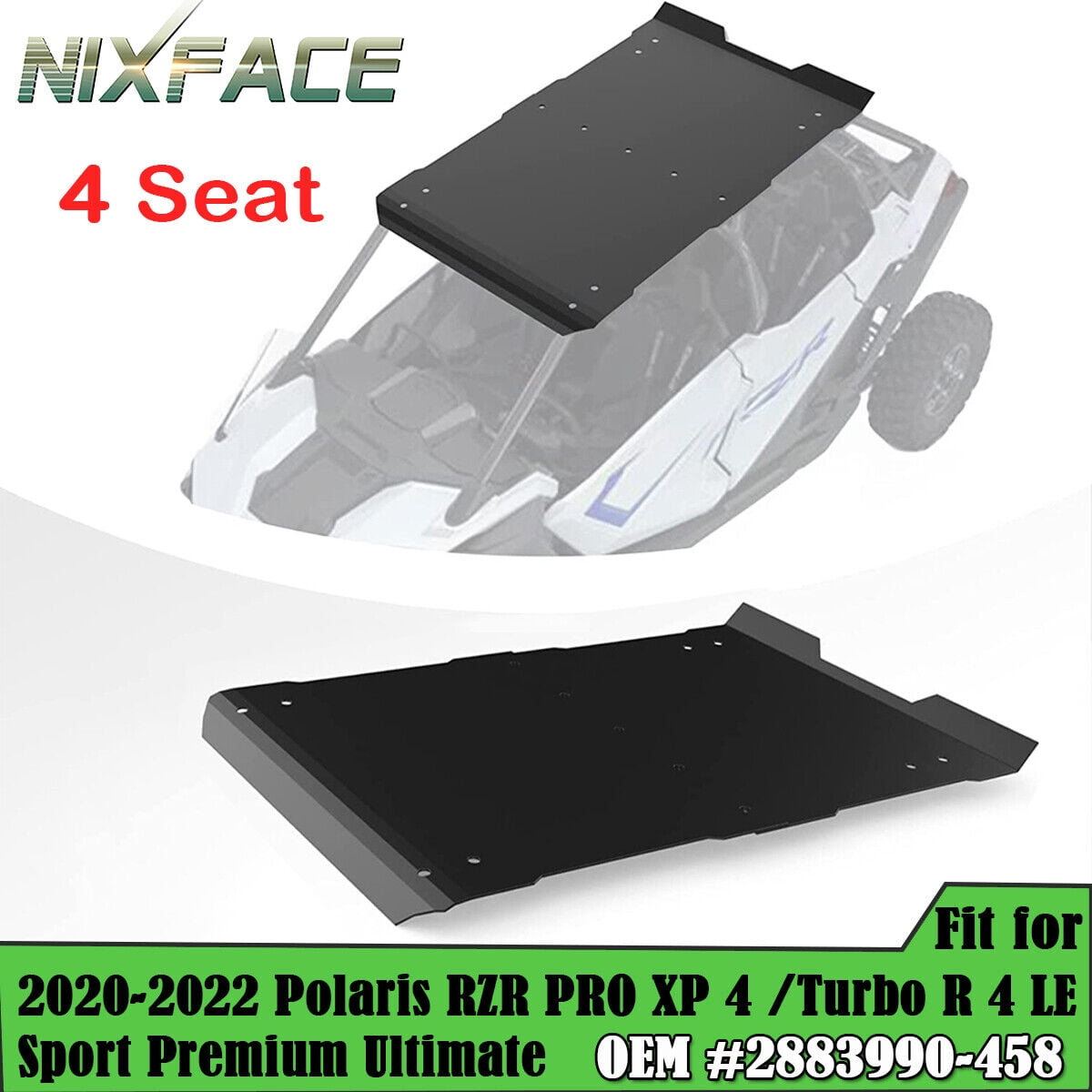 ELITEWILL 4 Seater UTV Hard Roof Aluminum For 20-23 Polaris RZR PRO XP ...