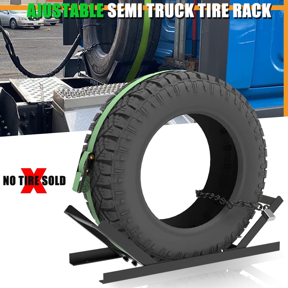 ELITEWILL Adjustable Semi Truck Spare Tire Carrier with Lock, High ...