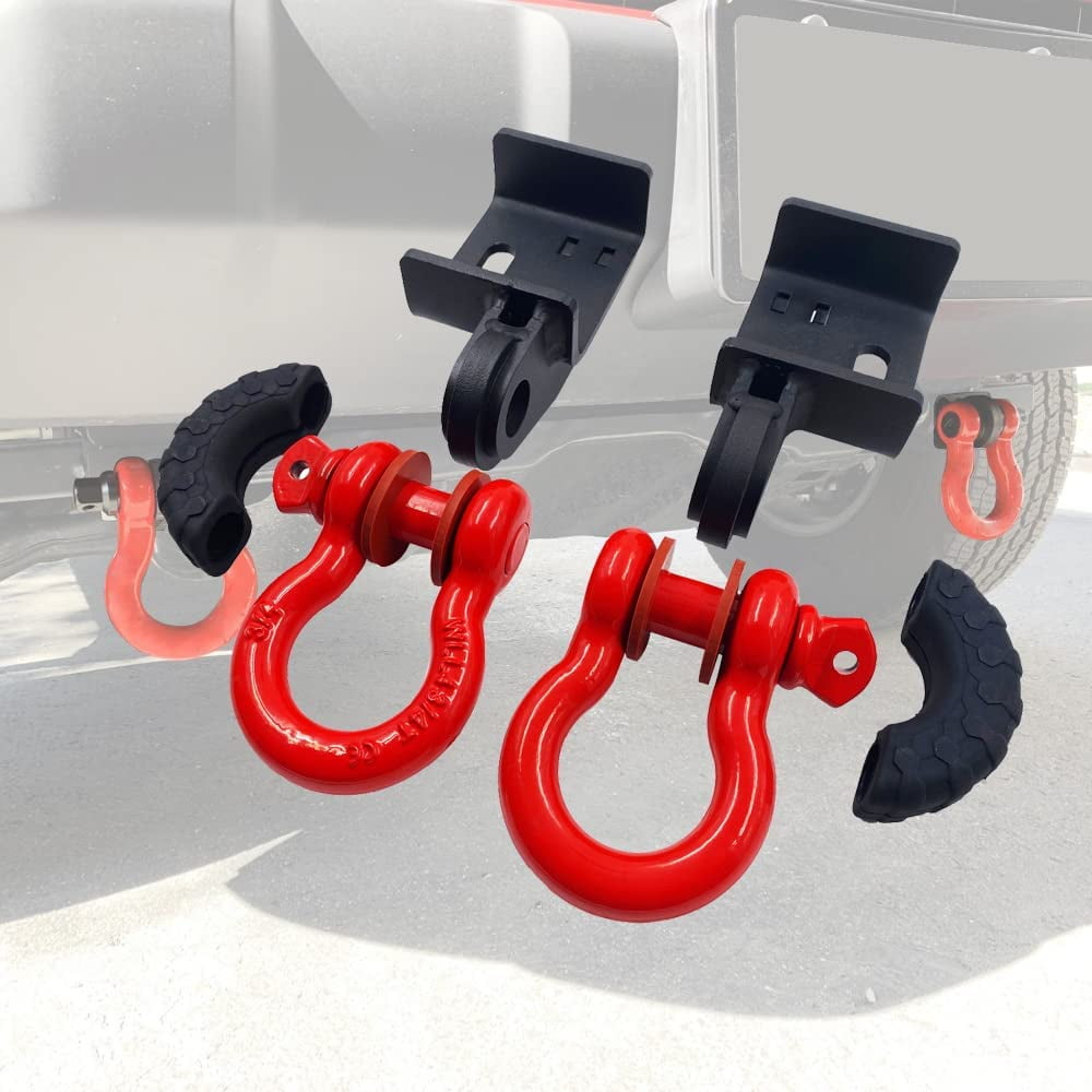 ELITEWILL Front Demon Tow Hook Bracket with 3/4in Shackle Fit for ...