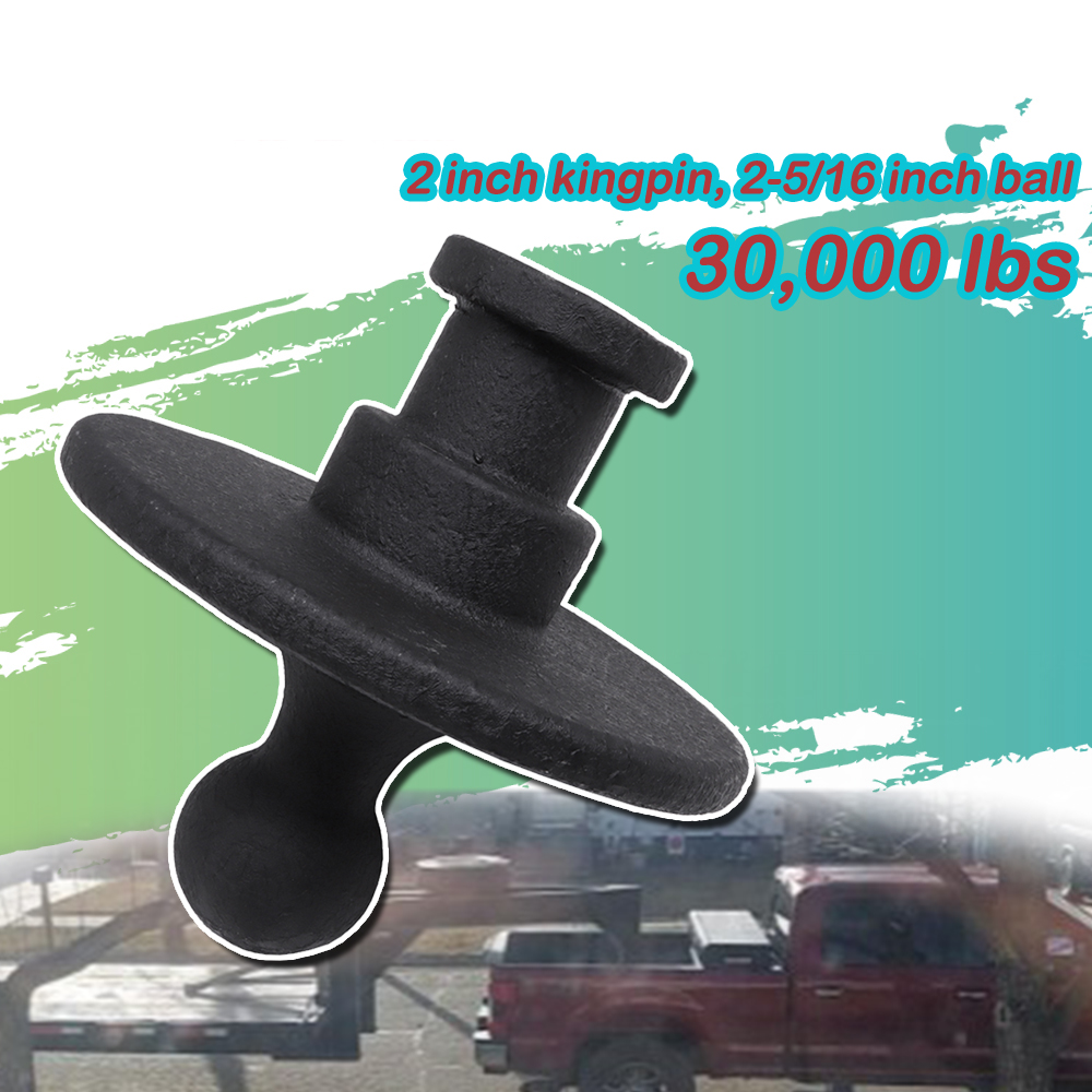 ELITEWILL Gooseneck Ball Adapter Trailer Forge Kingpin w/ 5th Wheel ...