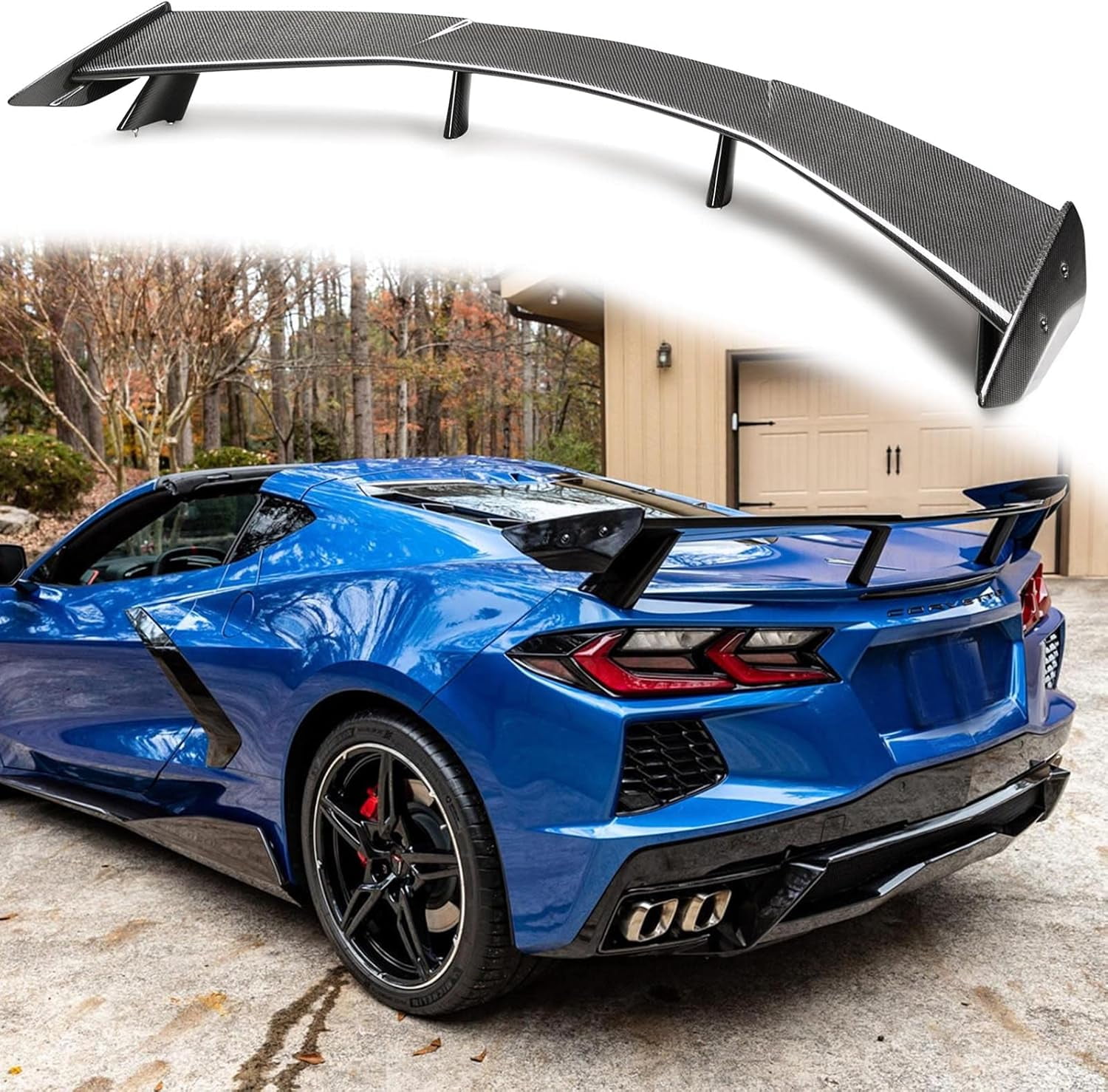 ELITEWILL Rear High Wing Spoiler Fit for Corvette C8 2020 2021 2022 ...
