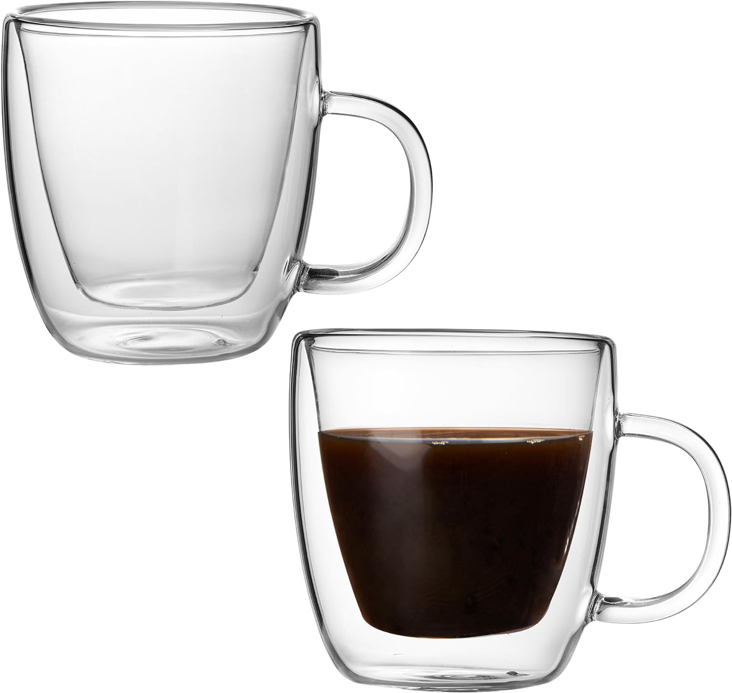 ELIXIR GLASSWARE Double Wall Insulated Glass Espresso Mugs - Modern ...