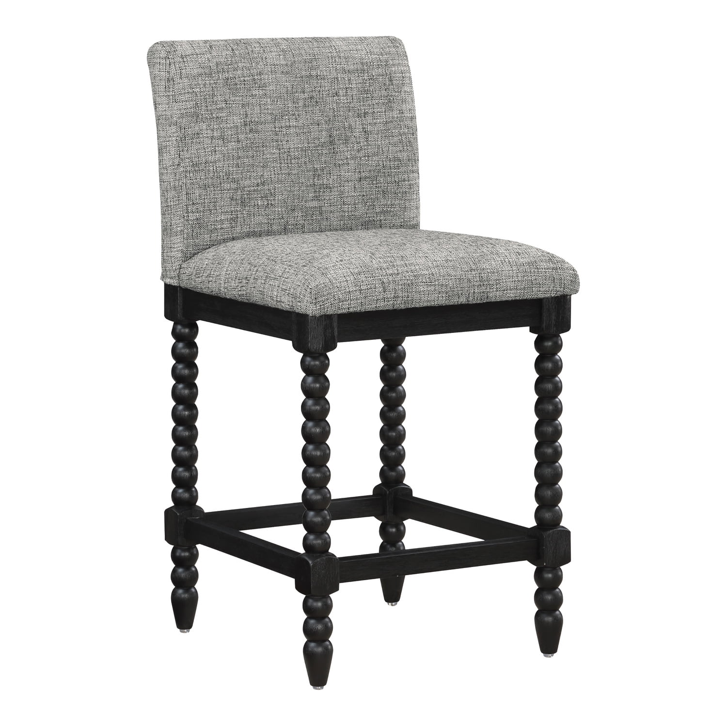 ELIZA 26" Spindle Counter Stool with Black Frame and Graphite Gray ...
