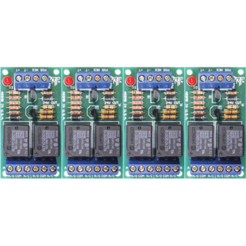 ELK 924-4 Sensitive Relay Module with DPDT Dry Contacts, Operates on 12 ...