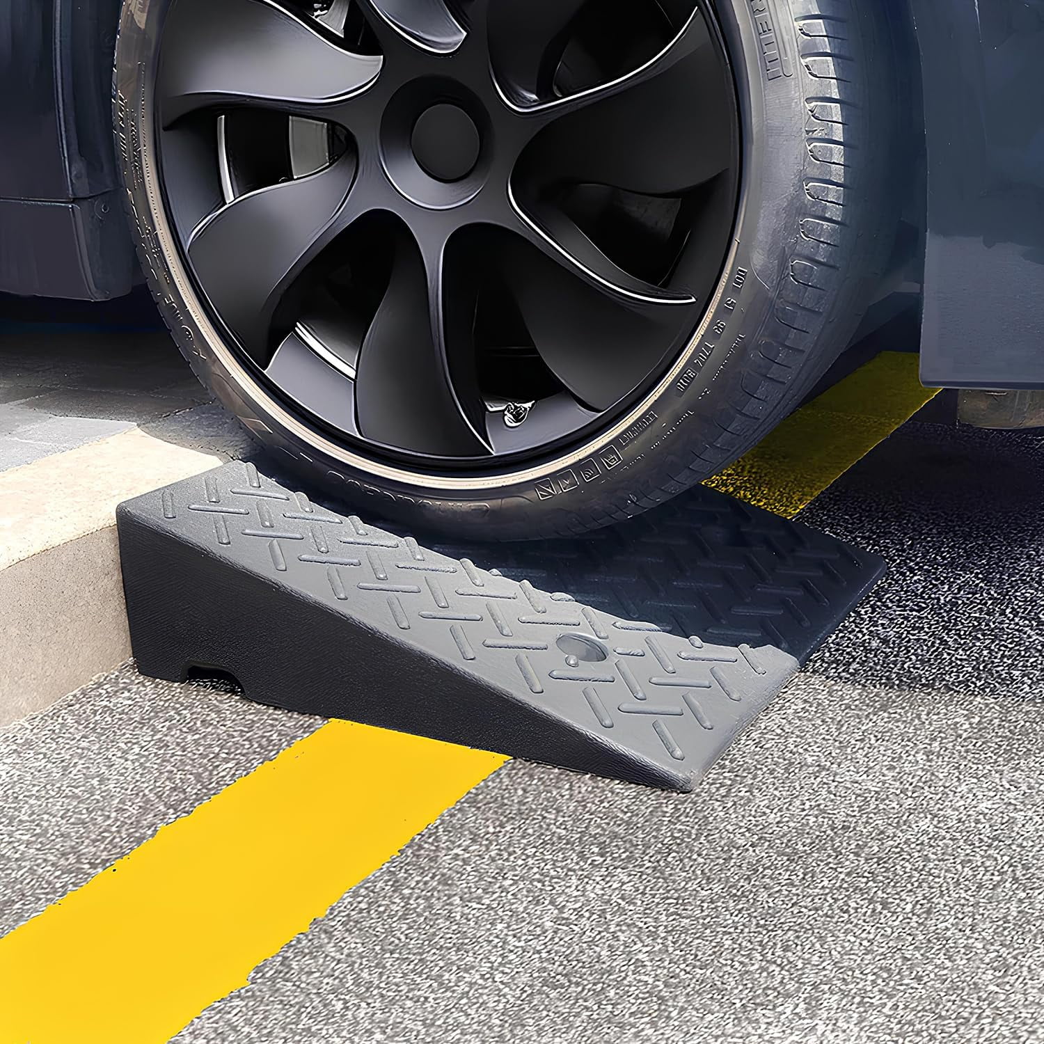 ELK Heavy Duty Rubber Curb Ramp for Driveway - Portable Sidewalk Ramp ...