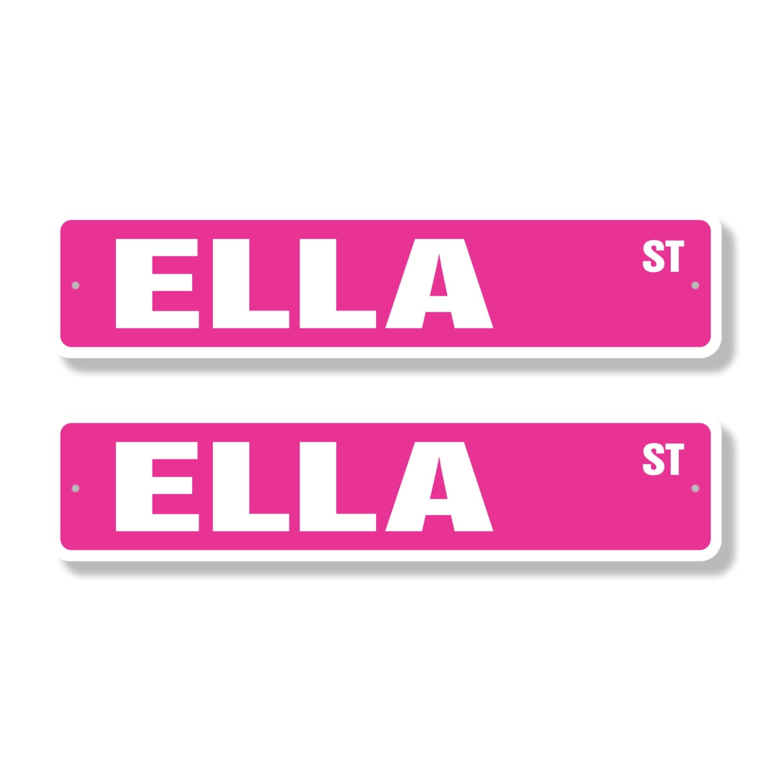 ELLA Classic Street Sign (2 Pack) Childrens Name Room Sign Road Sign ...