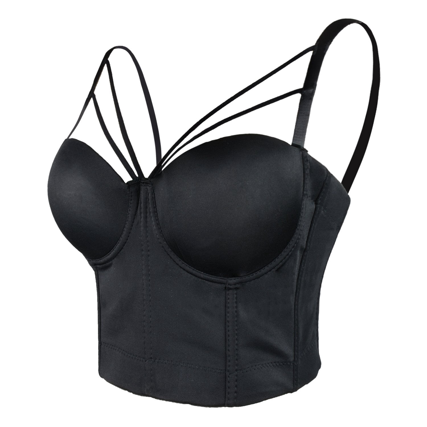 ELLACCI Women's Sexy Cut Cross Strappy Gothic Bustier Tops Caged ...