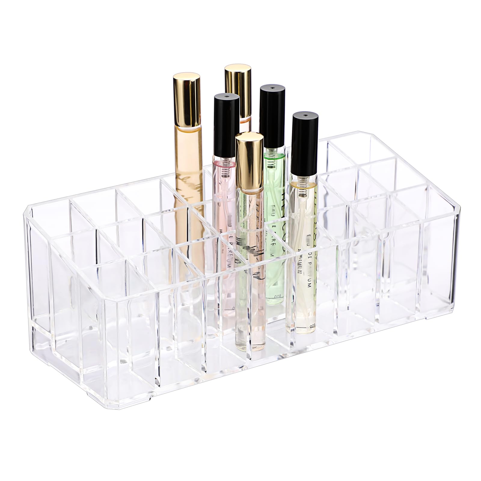 ELLDOO Rollerball Perfume Organizer, 24 Spaces Clear Acrylic Perfume ...