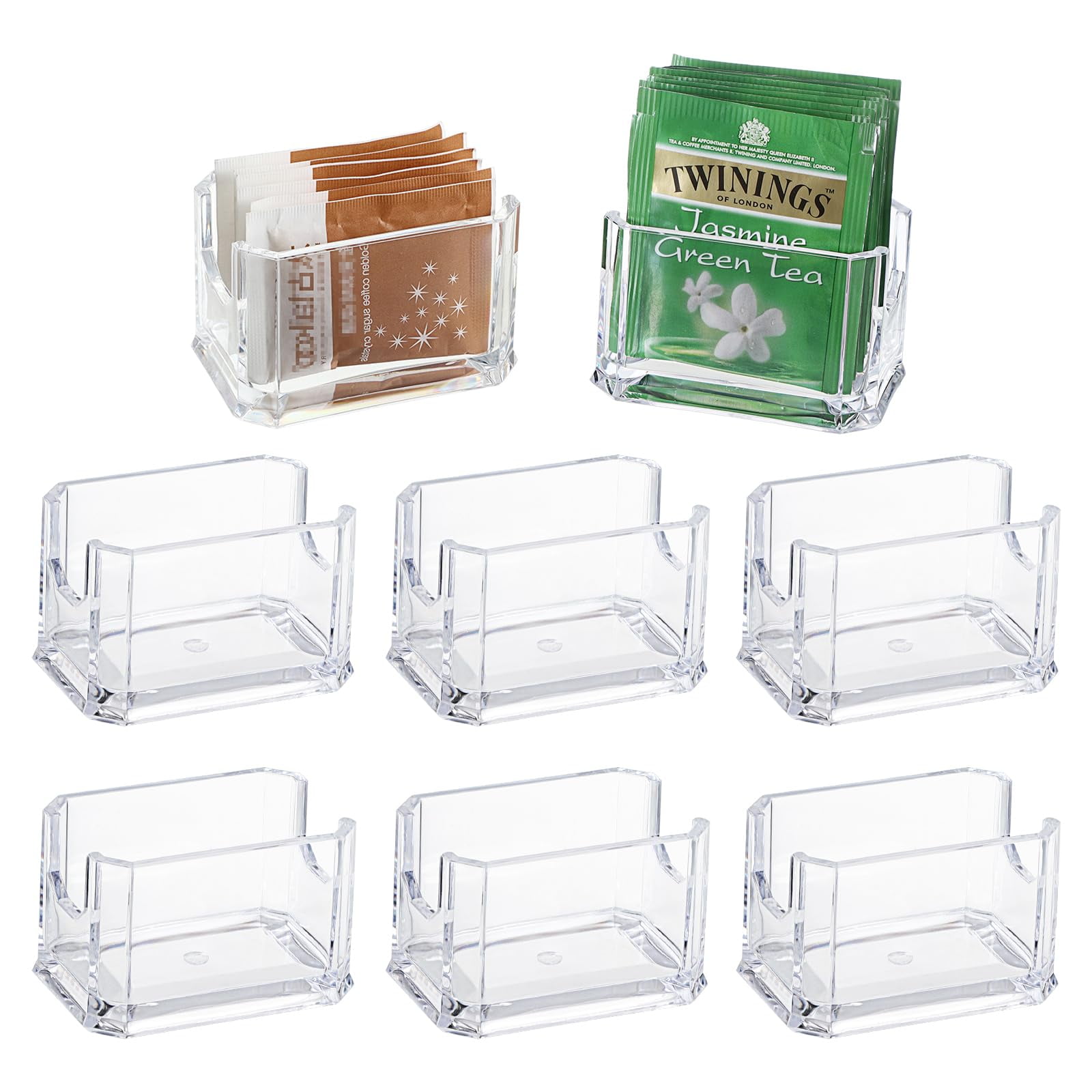 ELLDOO Set of 8 Sugar Packet Holder, Acrylic Sugar Bowl for Restaurant ...