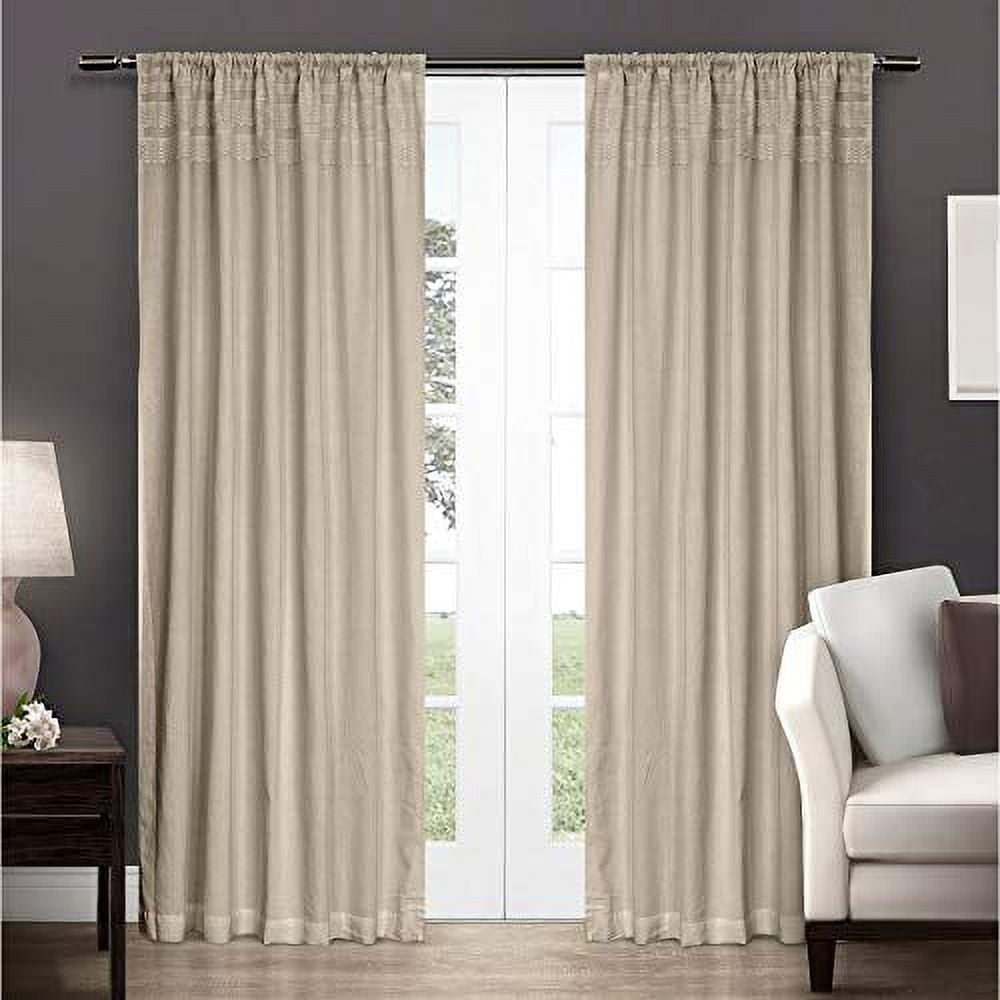 ELLE DECOR Peconic Light Filtering Back Tab Rod Pocket Curtain Panel ...