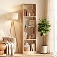 ELLEGNT 1 PCS 5-Tier Corner Bookshelf Storage Organizer – 4 Cube ...