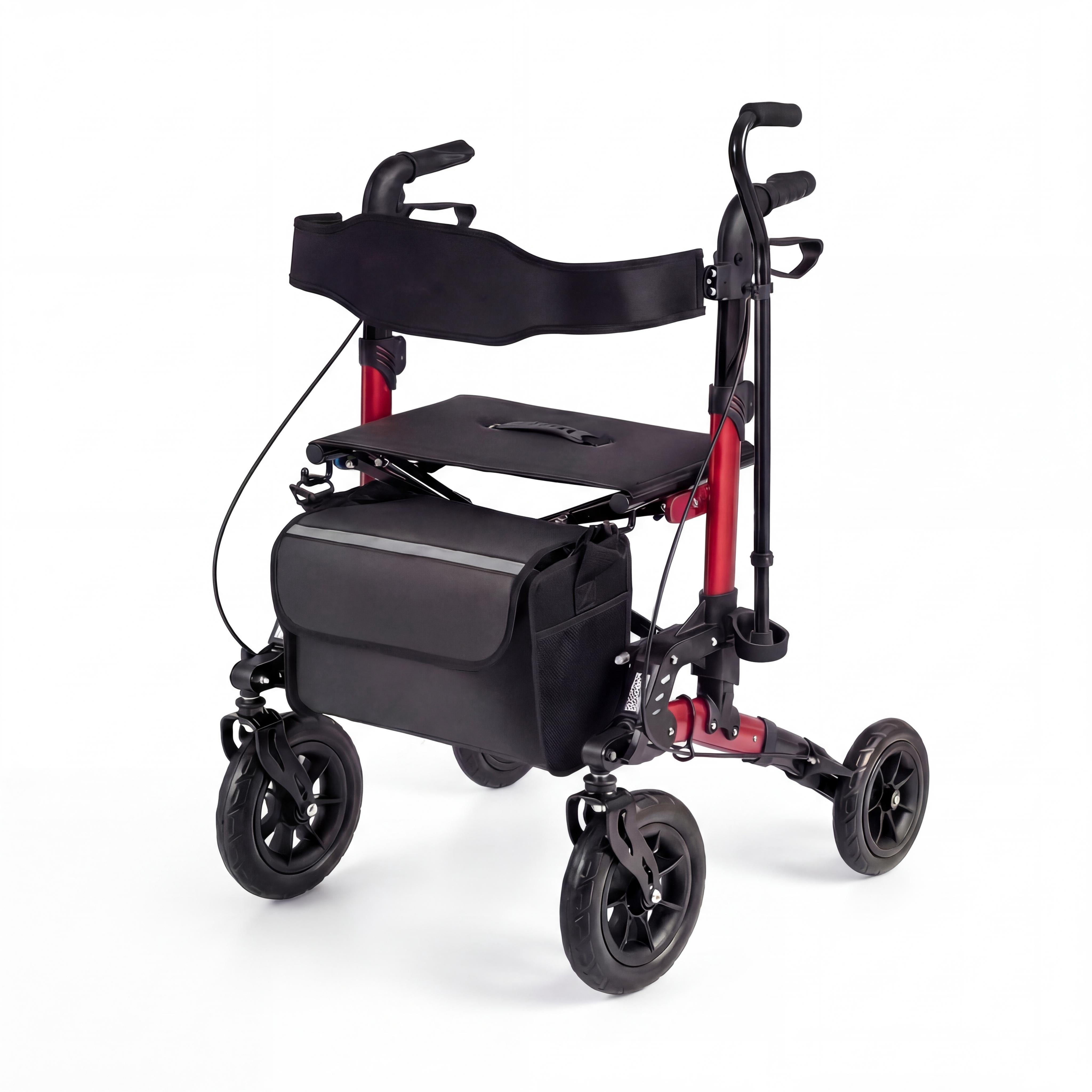 ELLEGNT Rollator Walker with Seat and Spring Suspension - Mobility Aid ...