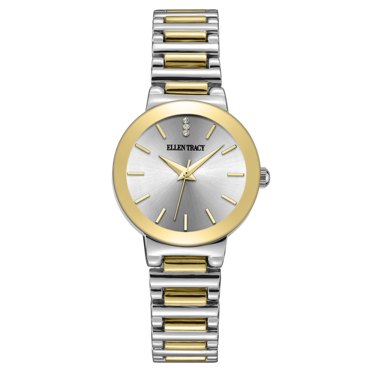 ELLEN TRACY Diamond Collection Women’s Two-Tone Gold Bracelet Watch ...