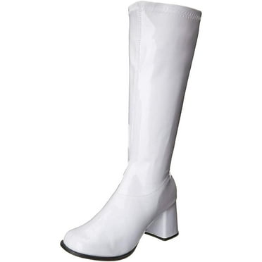 Free Shipping! White GoGo Boots Adult Halloween Costume Accessory ...