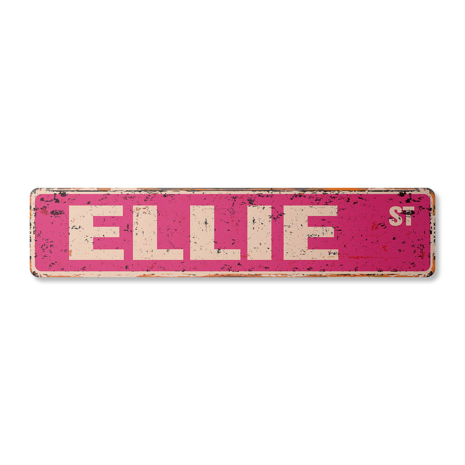 ELLIE Vintage Plastic Street Sign Childrens Name Room Sign | Indoor ...