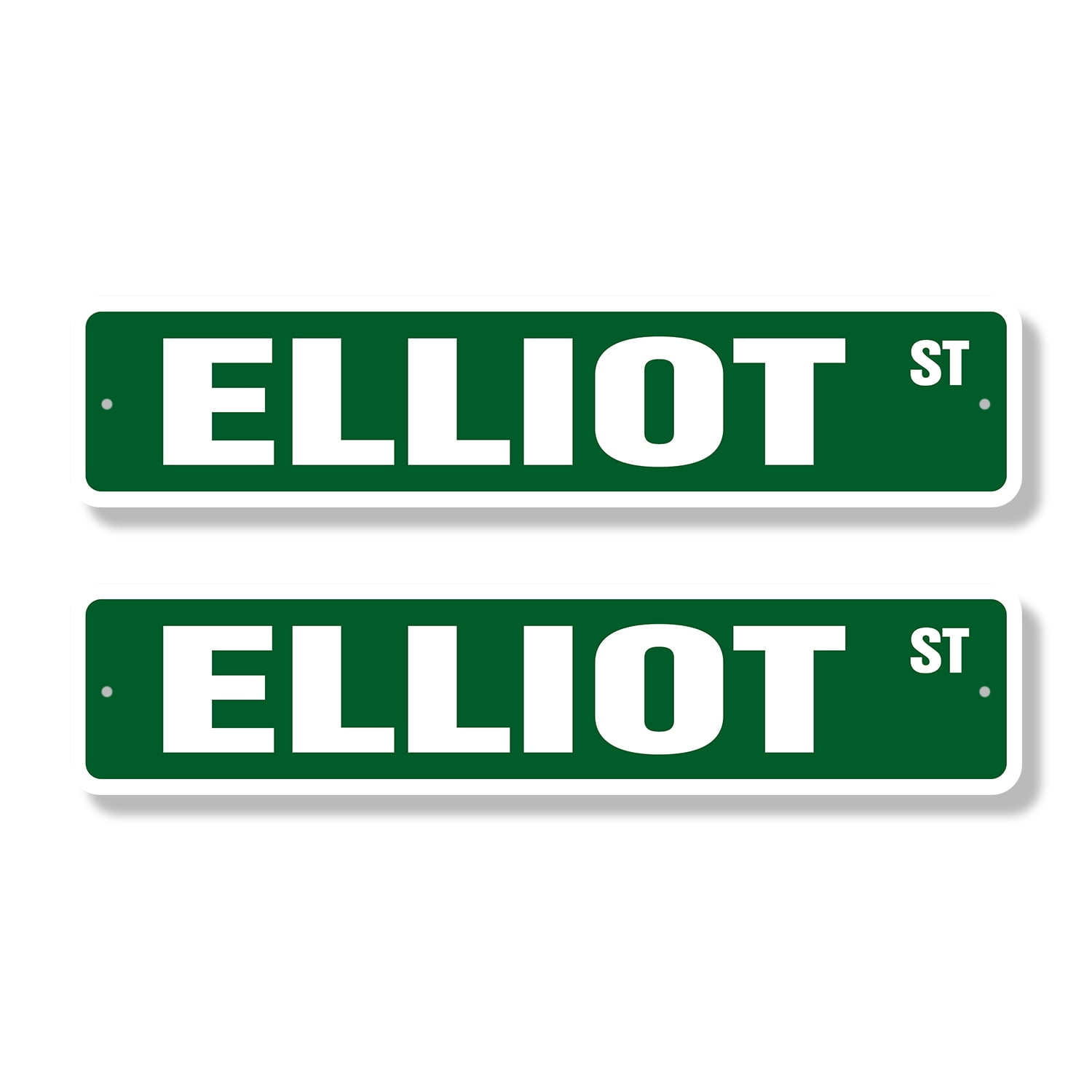 ELLIOT Classic Street Sign (2 Pack) Childrens Name Room Sign Road Sign ...