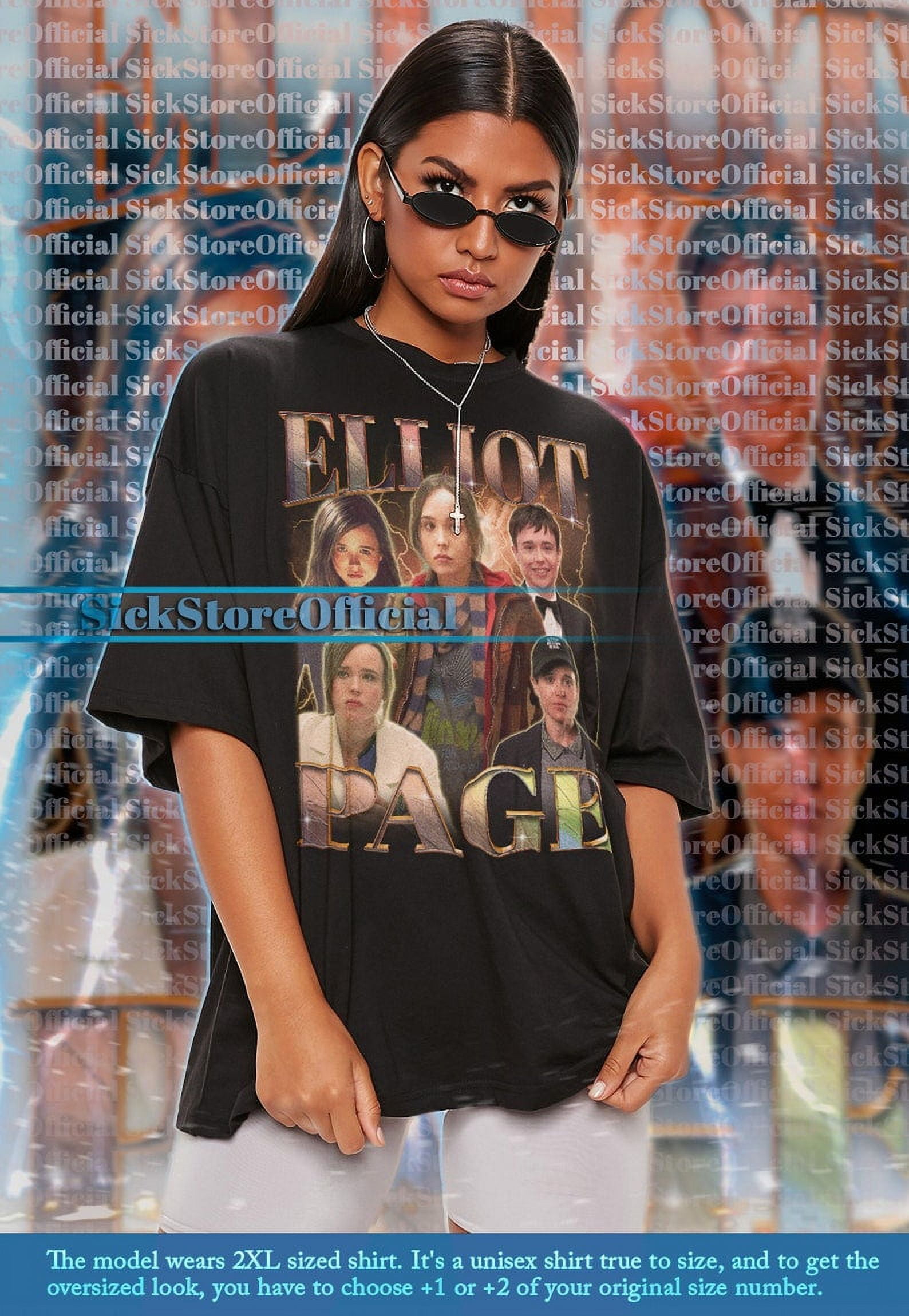 ELLIOT PAGE Vintage Shirt, Elliot Page Homage Tshirt, Elliot Page Fan ...