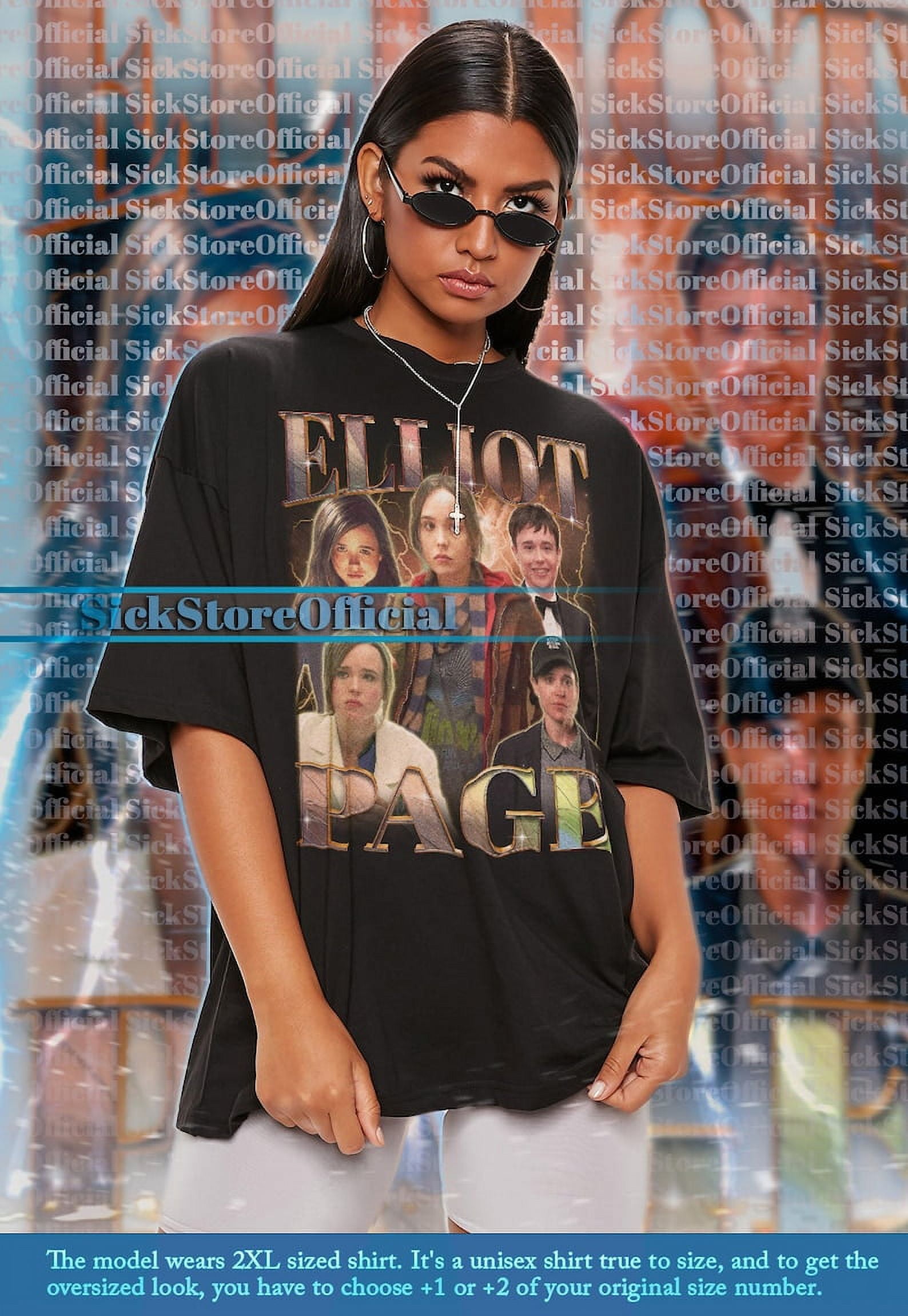 ELLIOT PAGE Vintage Shirt, Elliot Page Homage Tshirt, Elliot Page Fan ...
