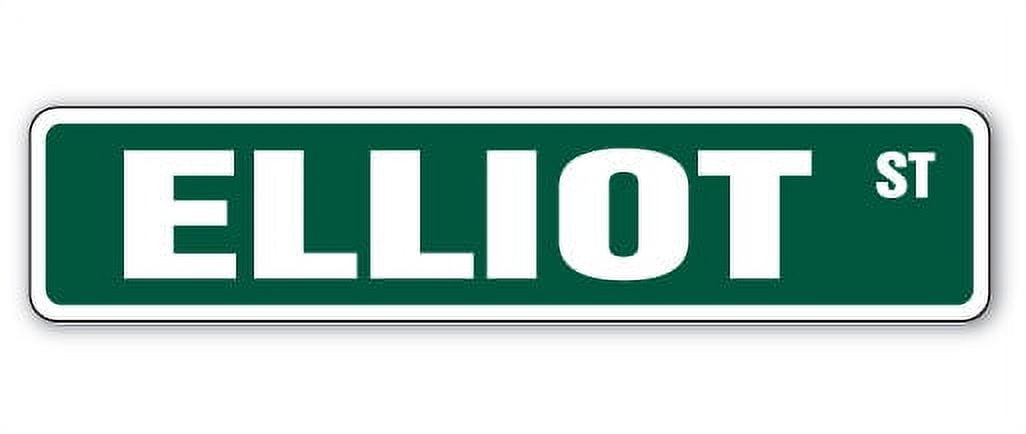 ELLIOT Street Sign Childrens Name Room Sign | Indoor/Outdoor | 30" Wide ...