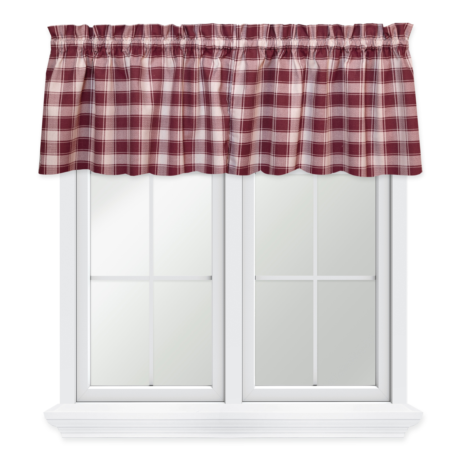 ELLIS 50% Polyester 50% Cotton Country Check Tailored With 1.5" Rod ...