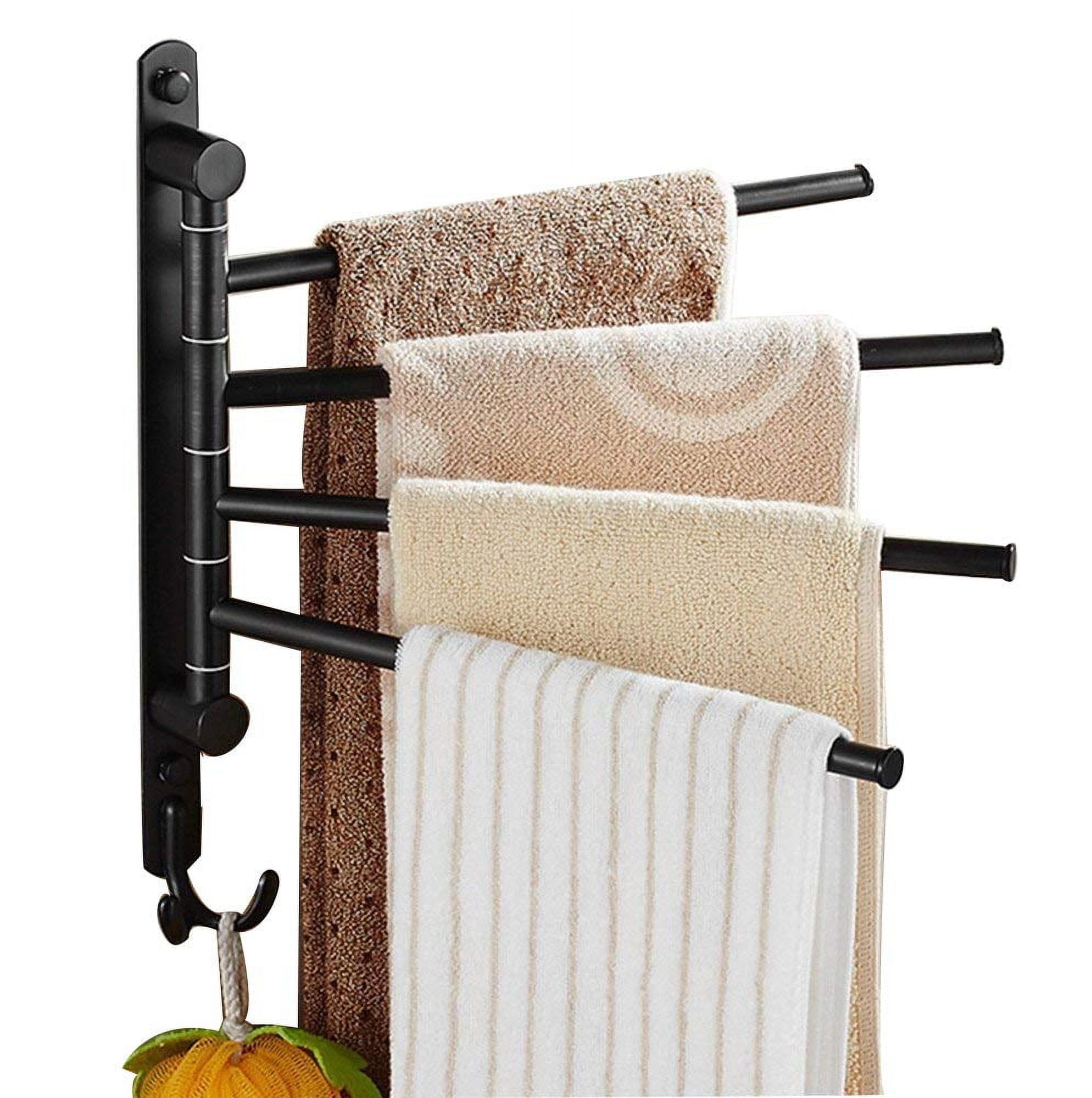 ELLO&ALLO Oil Rubbed Bronze Towel Bars for Bathroom Wall Mounted Swivel ...