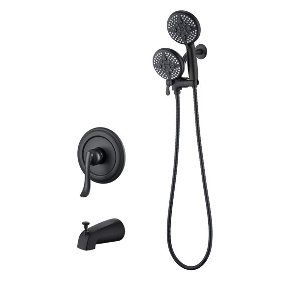 ELLOALLO Complete Shower System with Tub Shower Faucet Set 5in Head ...