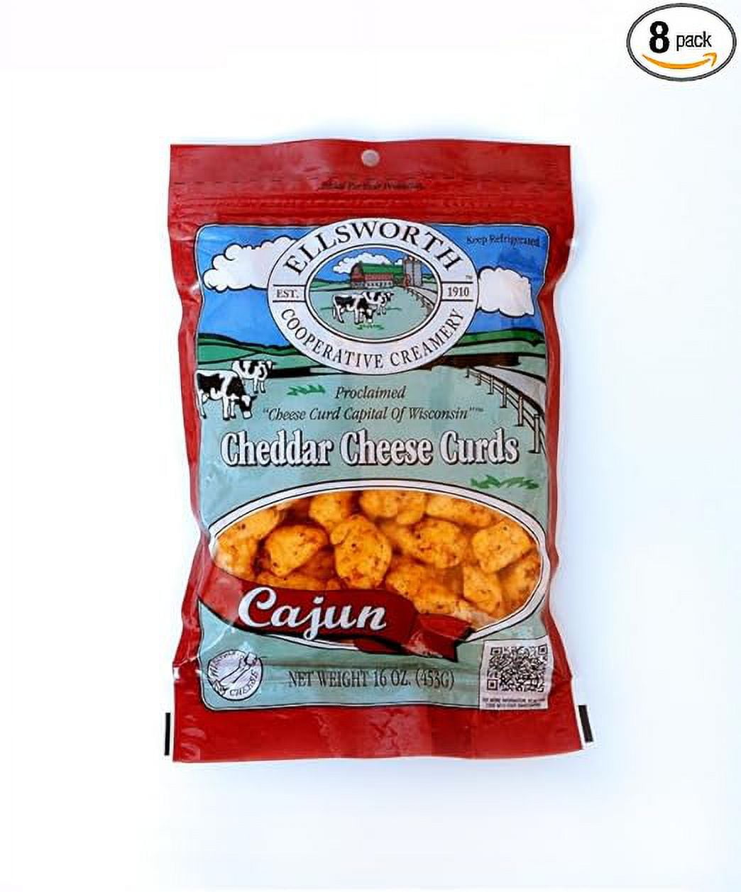 ELLSWORTH Cheese Curd Cheddar, Cajun, 16 Ounce (Pack of 8) - Walmart.com