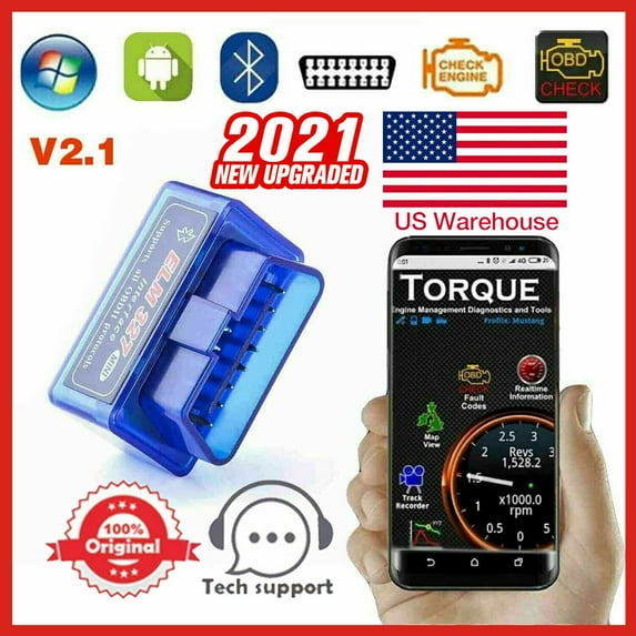 ELM327 OBD2 V2.1 Bluetooth Auto Scan Tool Car Diagnostic Scanner ...