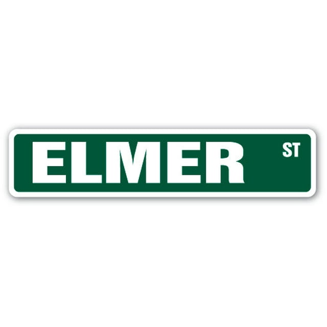 ELMER Street Sign Childrens Name Room Sign | Indoor/Outdoor | 36" Wide ...