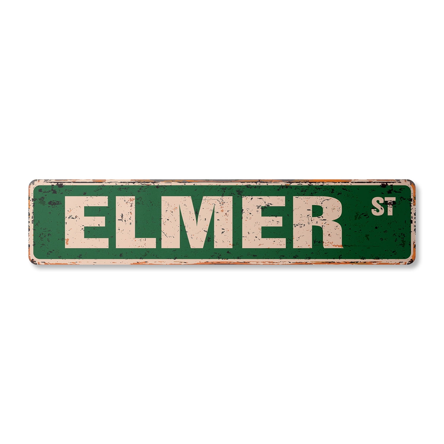ELMER Vintage Plastic Street Sign Childrens Name Room Sign | Indoor ...