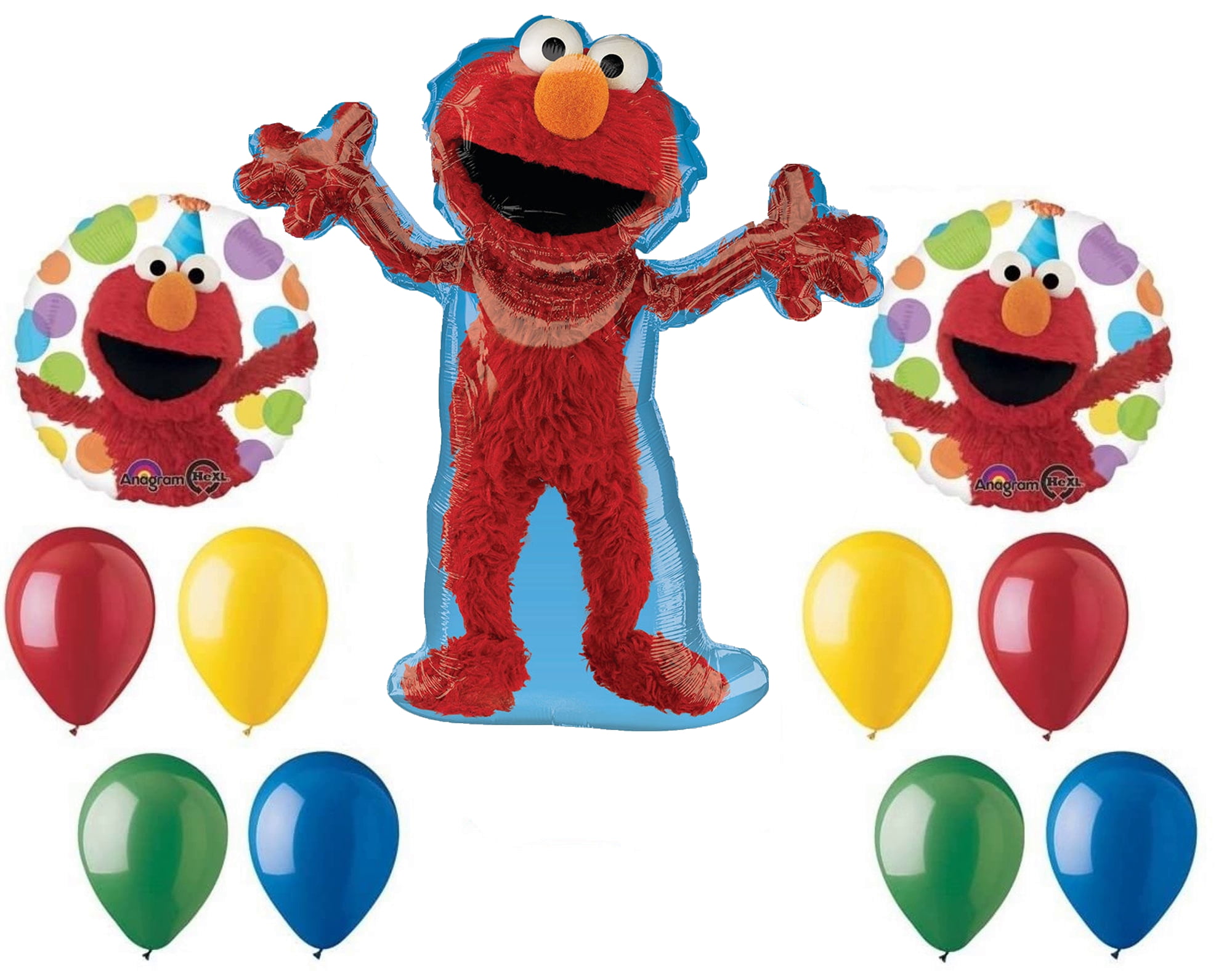 ELMO Sesame Street Colorful (11) Birthday Party Mylar & Latex Decor ...