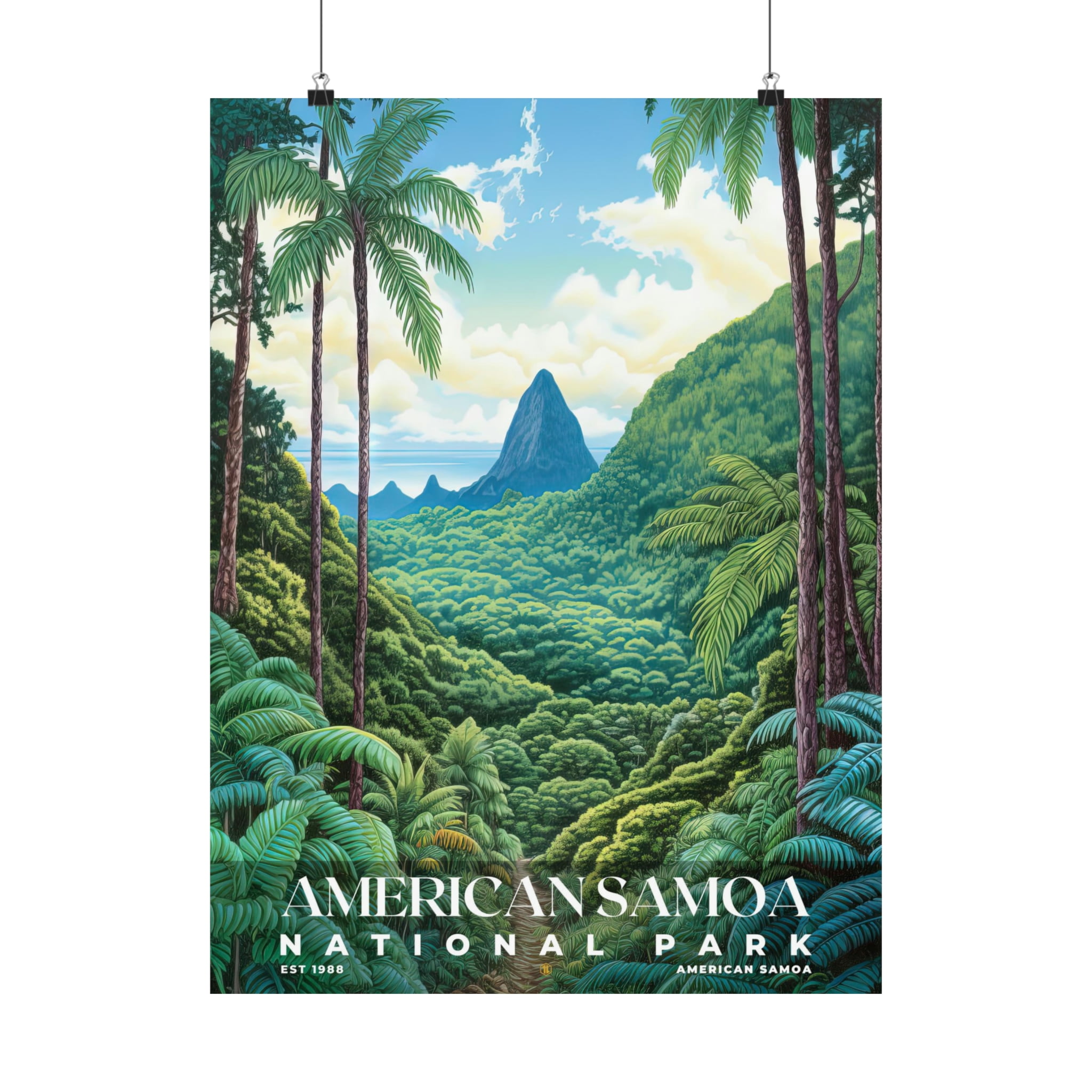 ELNEIT - American Samoa National Park Poster, Unframed Matte Paper, S02 ...