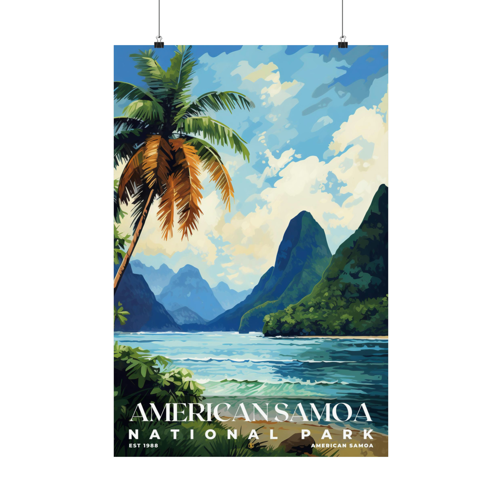 ELNEIT - American Samoa National Park Poster, Unframed Matte Paper, S06 ...