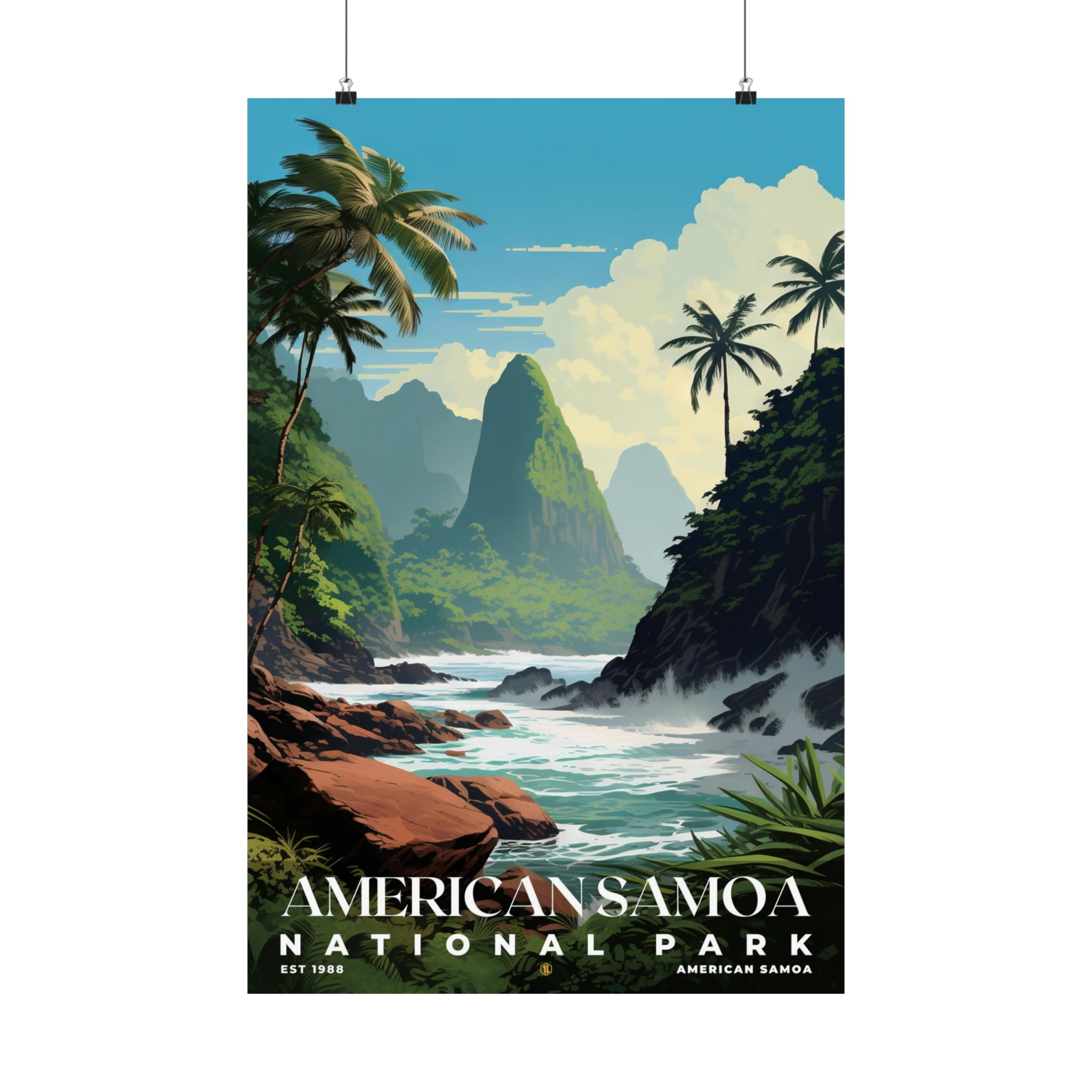 ELNEIT - American Samoa National Park Poster, Unframed Matte Paper, S07 ...