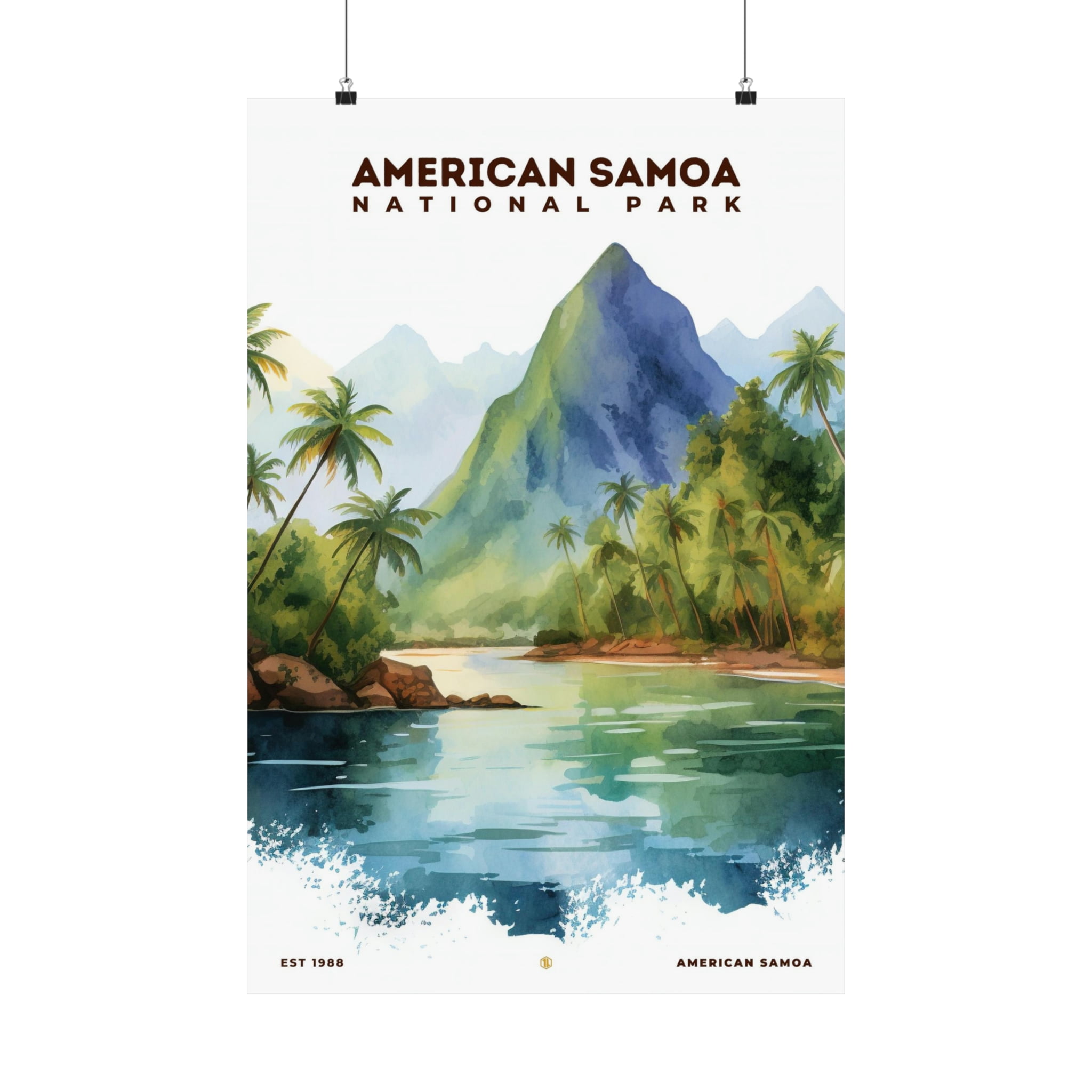 ELNEIT - American Samoa National Park Poster, Unframed Matte Paper, S08 ...