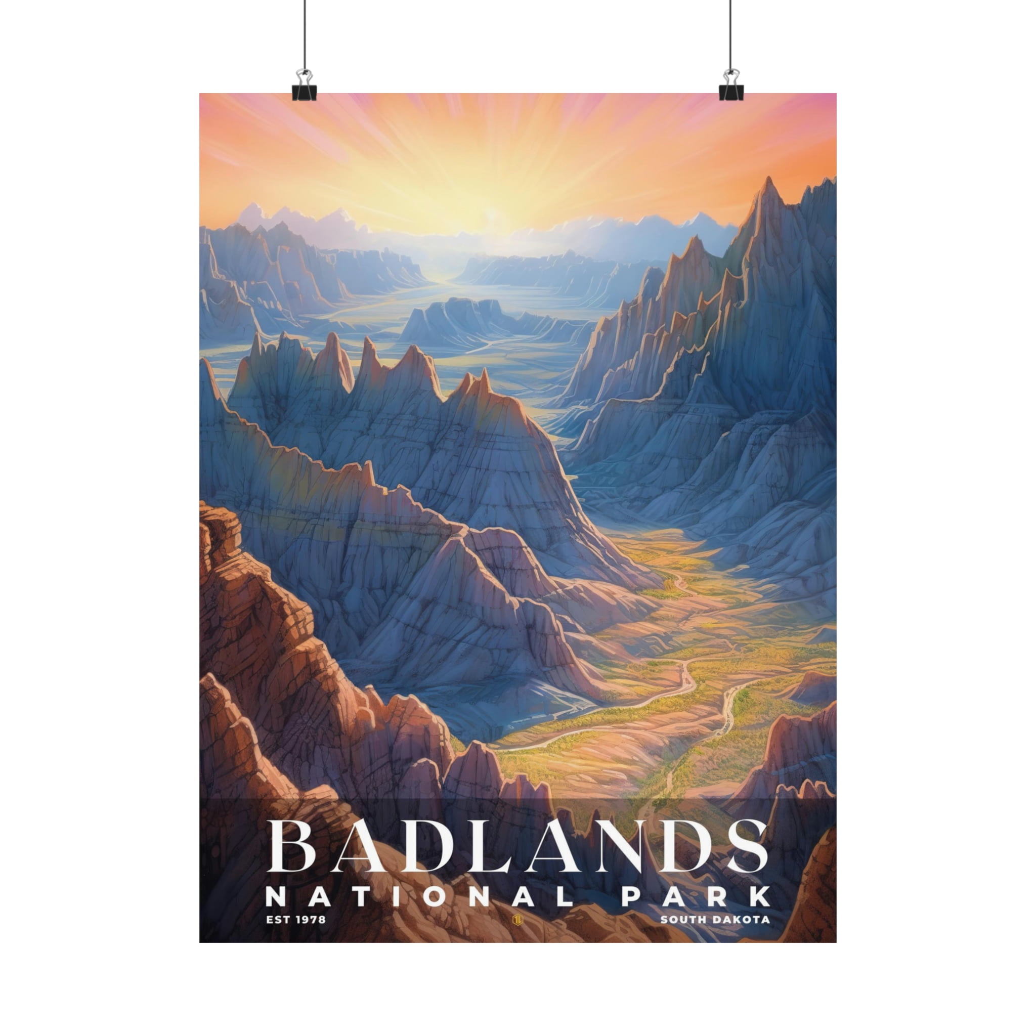 ELNEIT - Badlands National Park Poster, Unframed Matte Paper, S02 ...