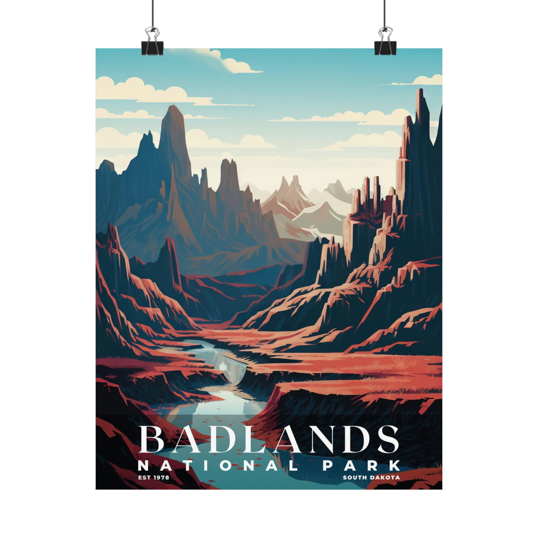 ELNEIT - Badlands National Park Poster, Unframed Matte Paper, S03 ...