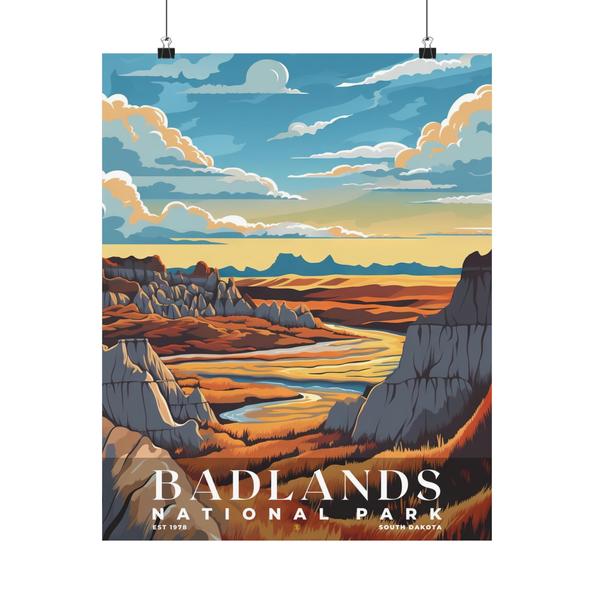 ELNEIT - Badlands National Park Poster, Unframed Matte Paper, S05 ...