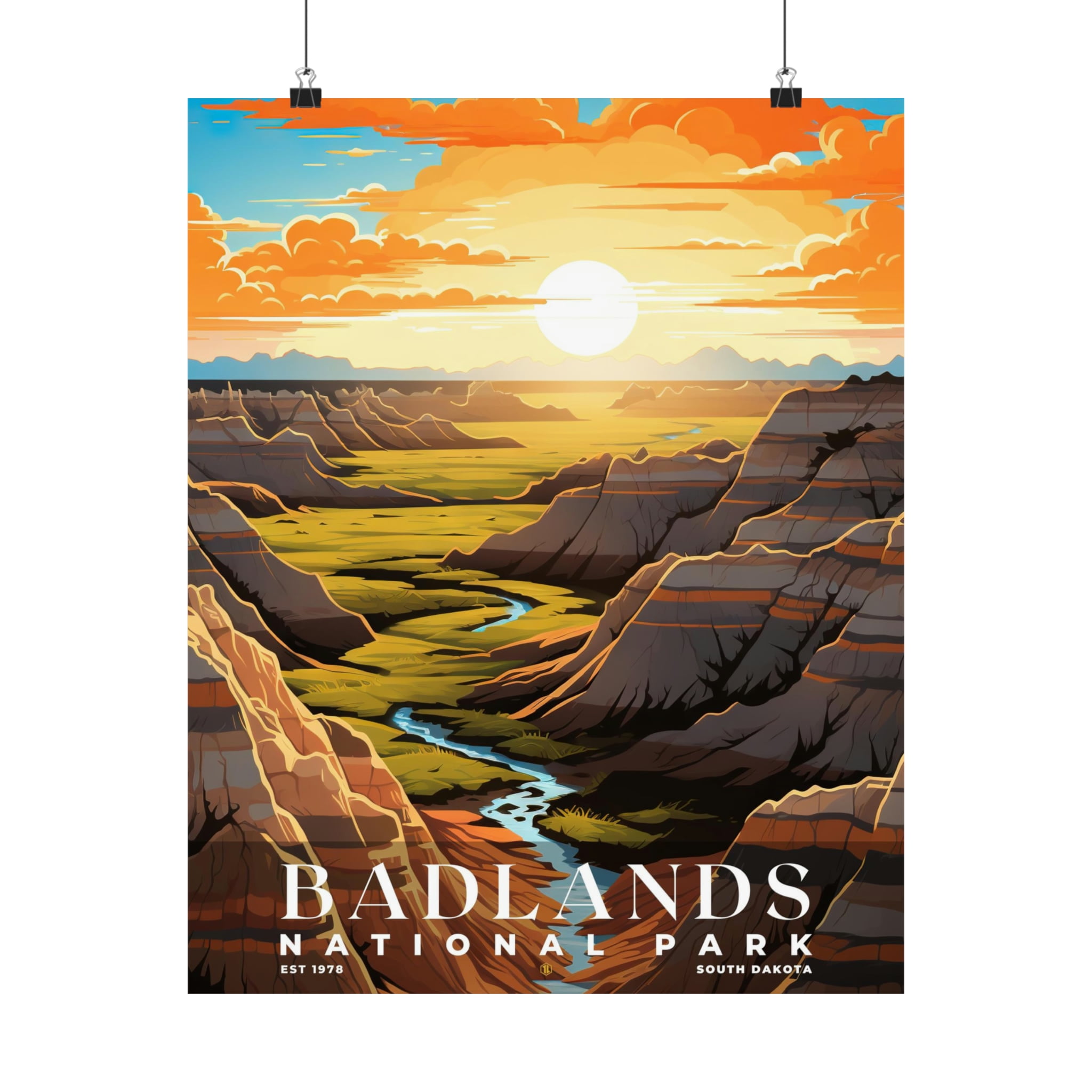 ELNEIT - Badlands National Park Poster, Unframed Matte Paper, S07 ...