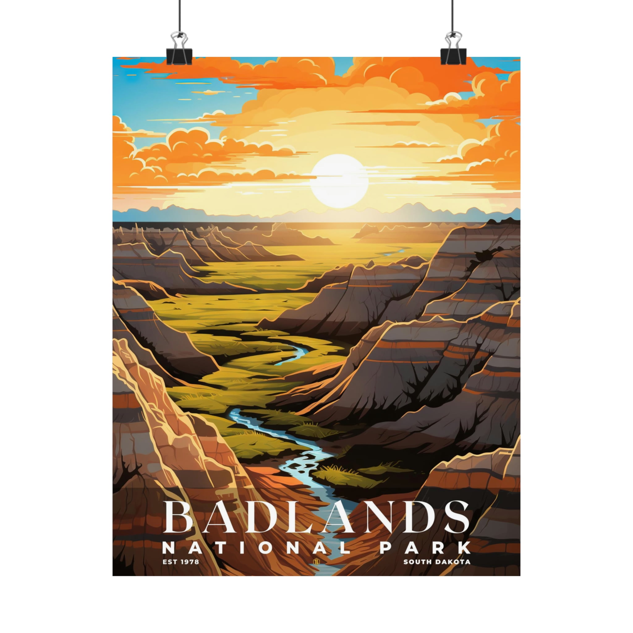 ELNEIT - Badlands National Park Poster, Unframed Matte Paper, S07 ...