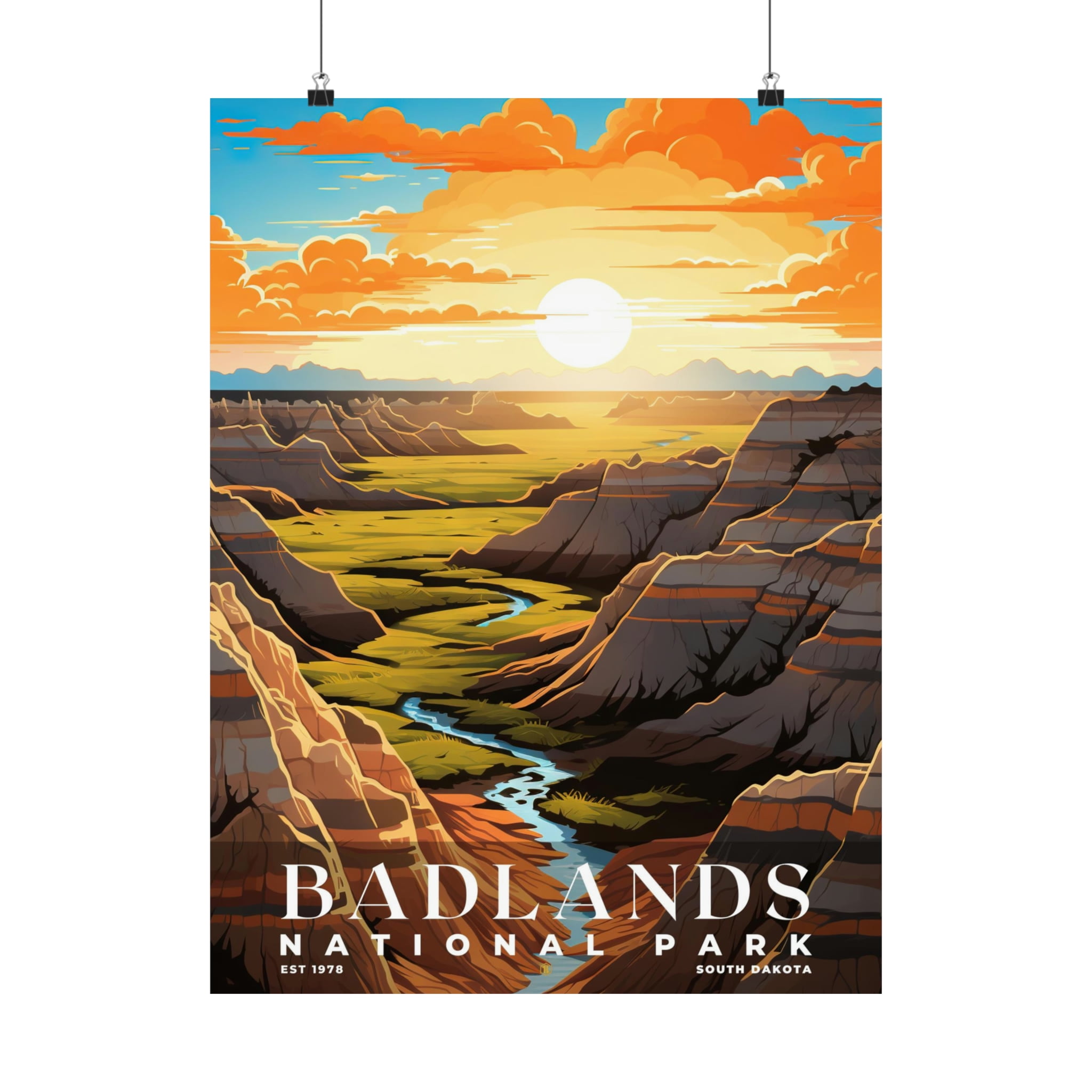 ELNEIT - Badlands National Park Poster, Unframed Matte Paper, S07 ...