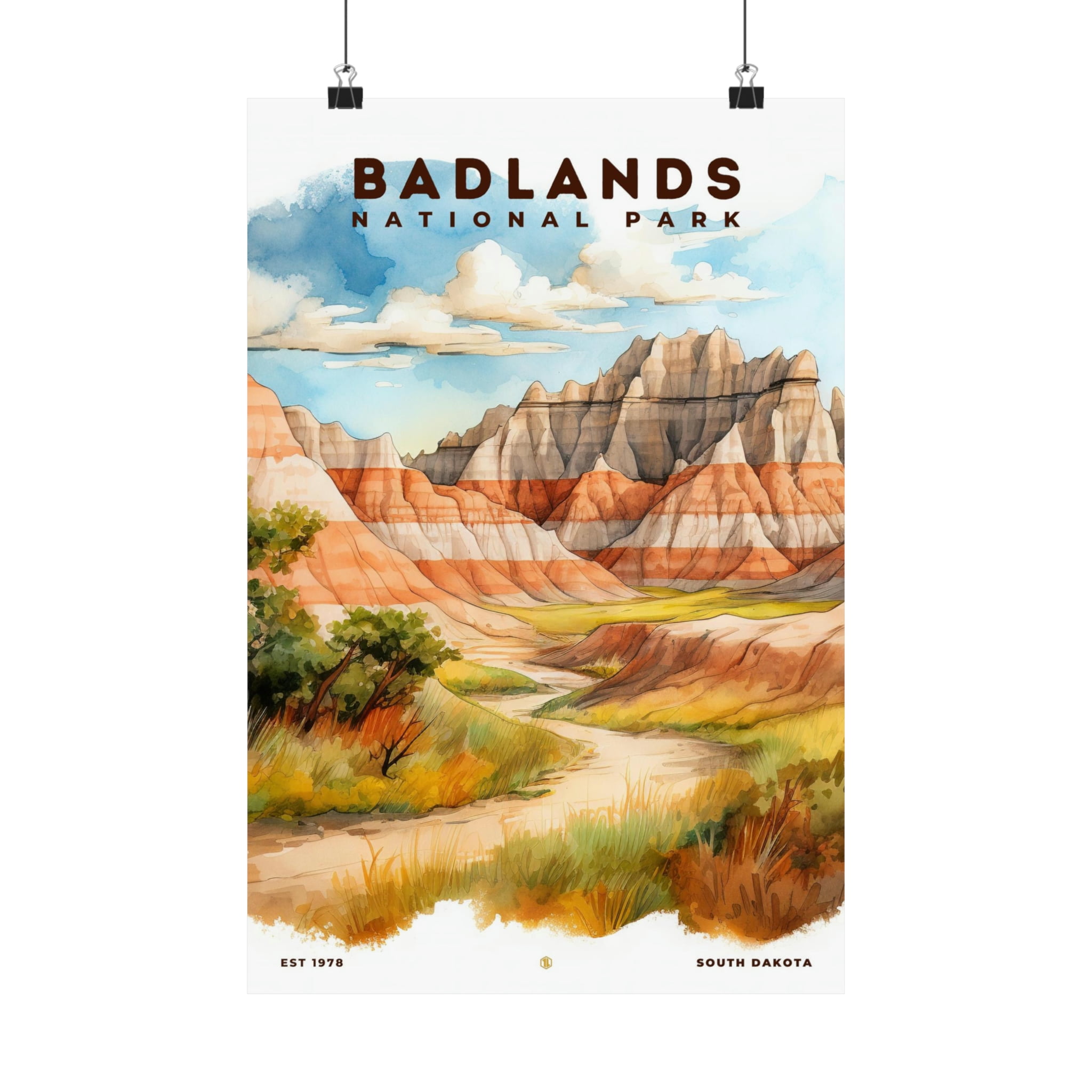 ELNEIT - Badlands National Park Poster, Unframed Matte Paper, S08 ...