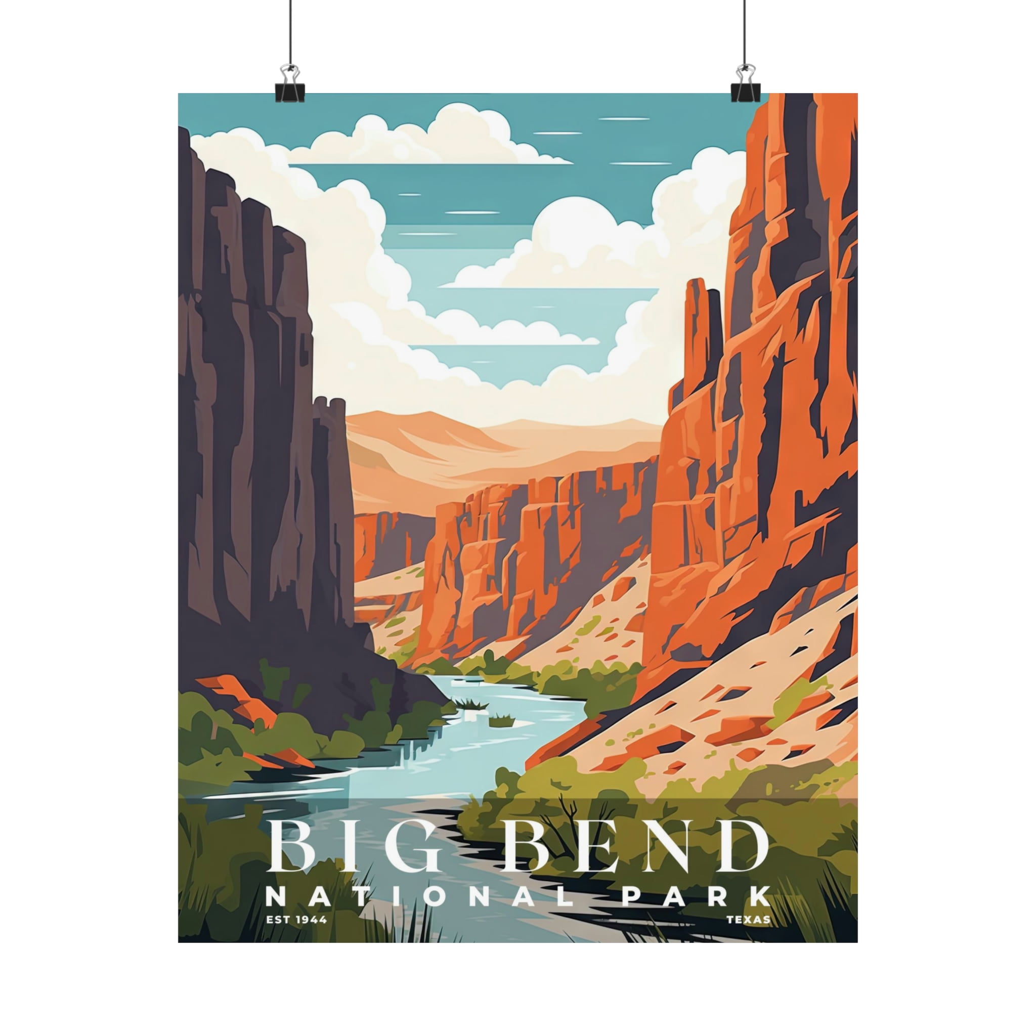 ELNEIT - Big Bend National Park Poster, Unframed Matte Paper, S03 ...