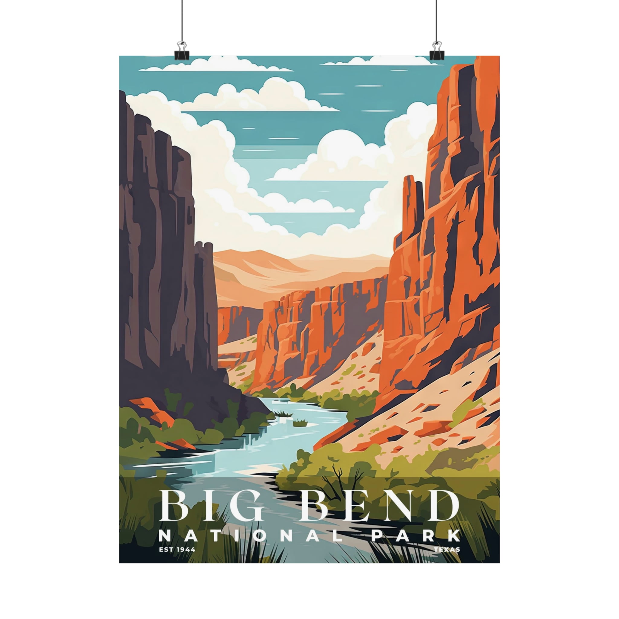 ELNEIT - Big Bend National Park Poster, Unframed Matte Paper, S03 ...