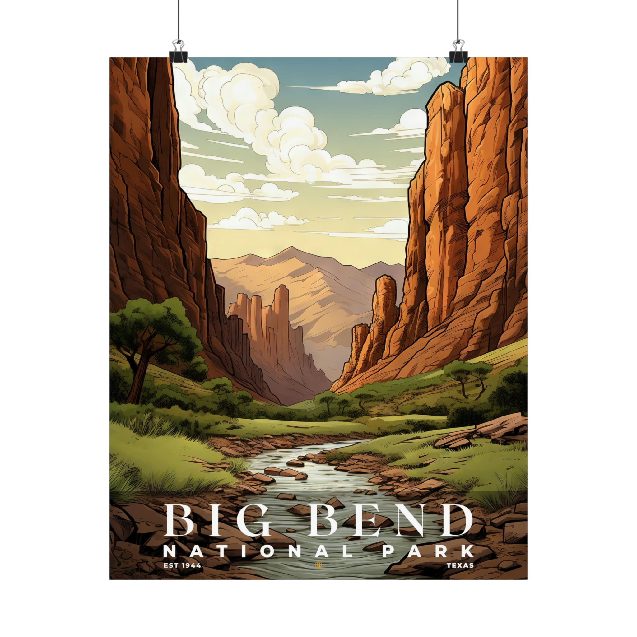ELNEIT - Big Bend National Park Poster, Unframed Matte Paper, S07 ...