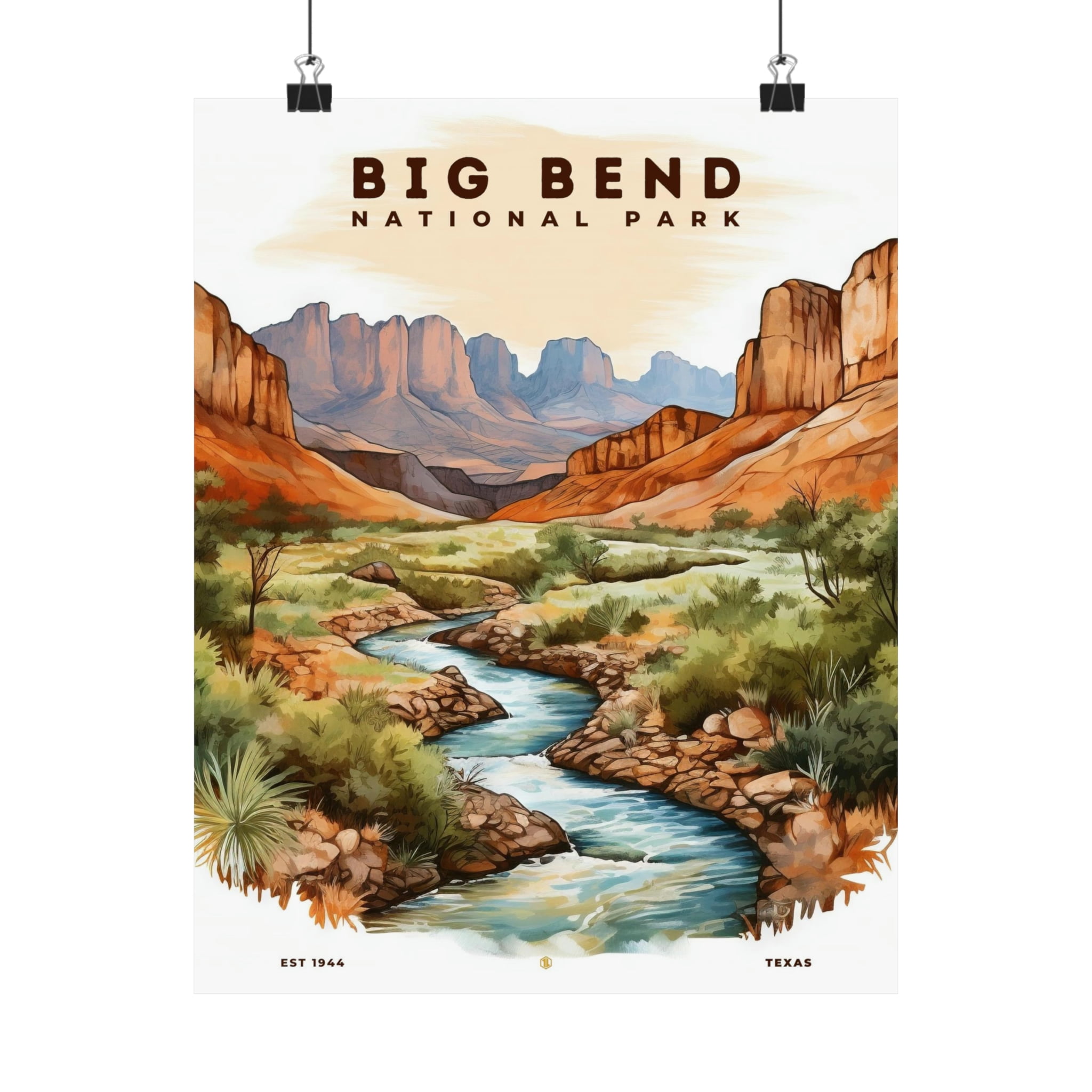 ELNEIT - Big Bend National Park Poster, Unframed Matte Paper, S08 ...