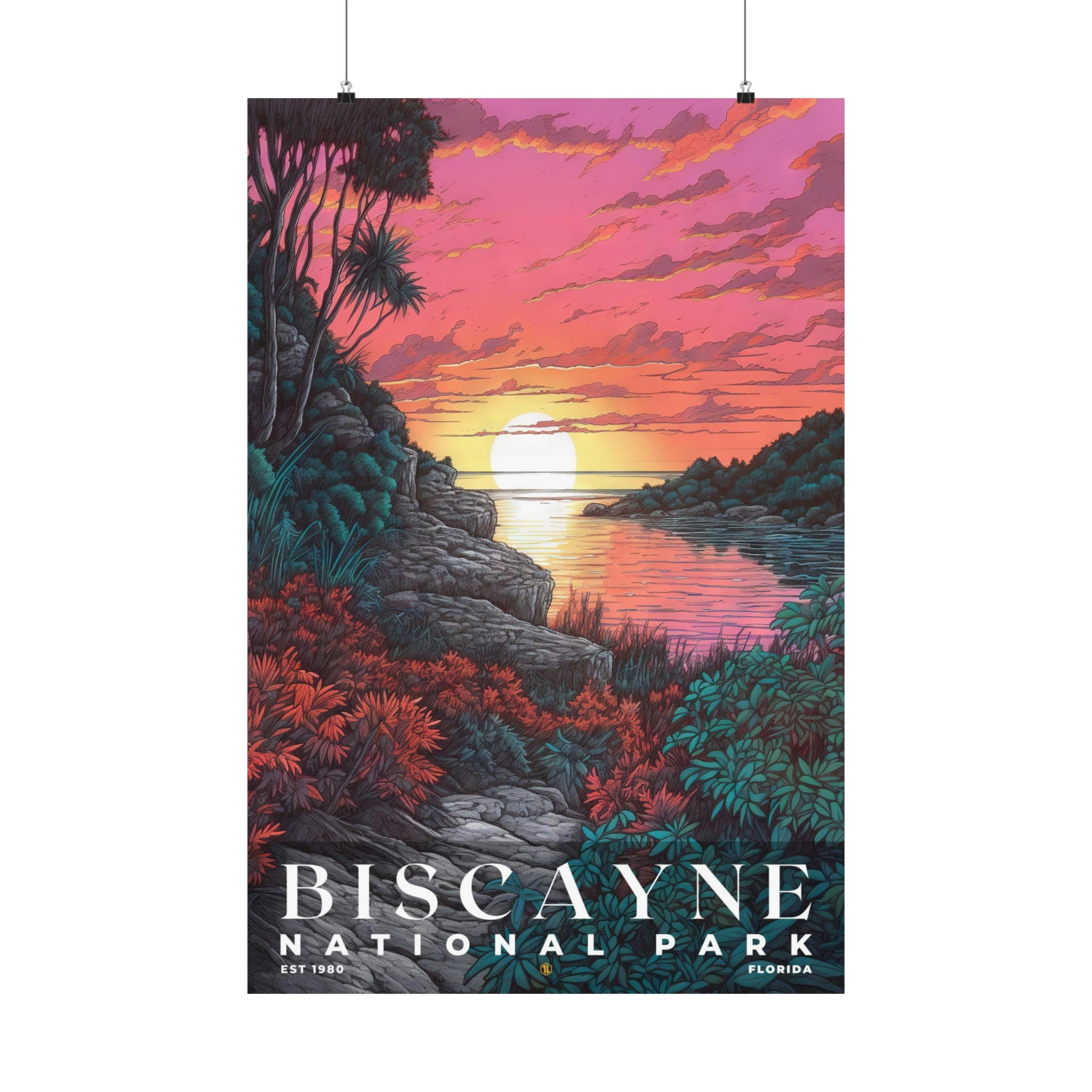 ELNEIT - Biscayne National Park Poster, Unframed Matte Paper, S02 ...