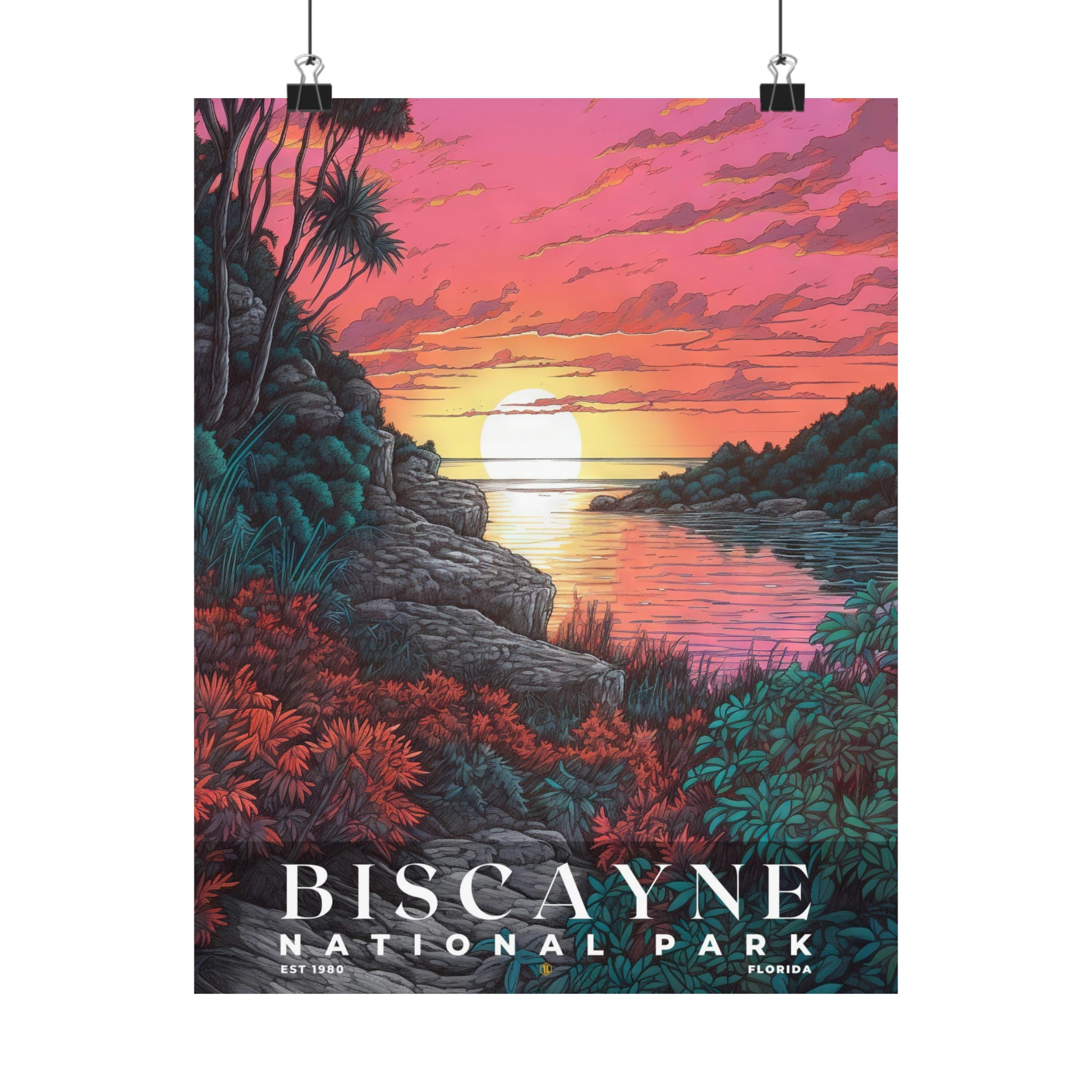 ELNEIT - Biscayne National Park Poster, Unframed Matte Paper, S02 ...