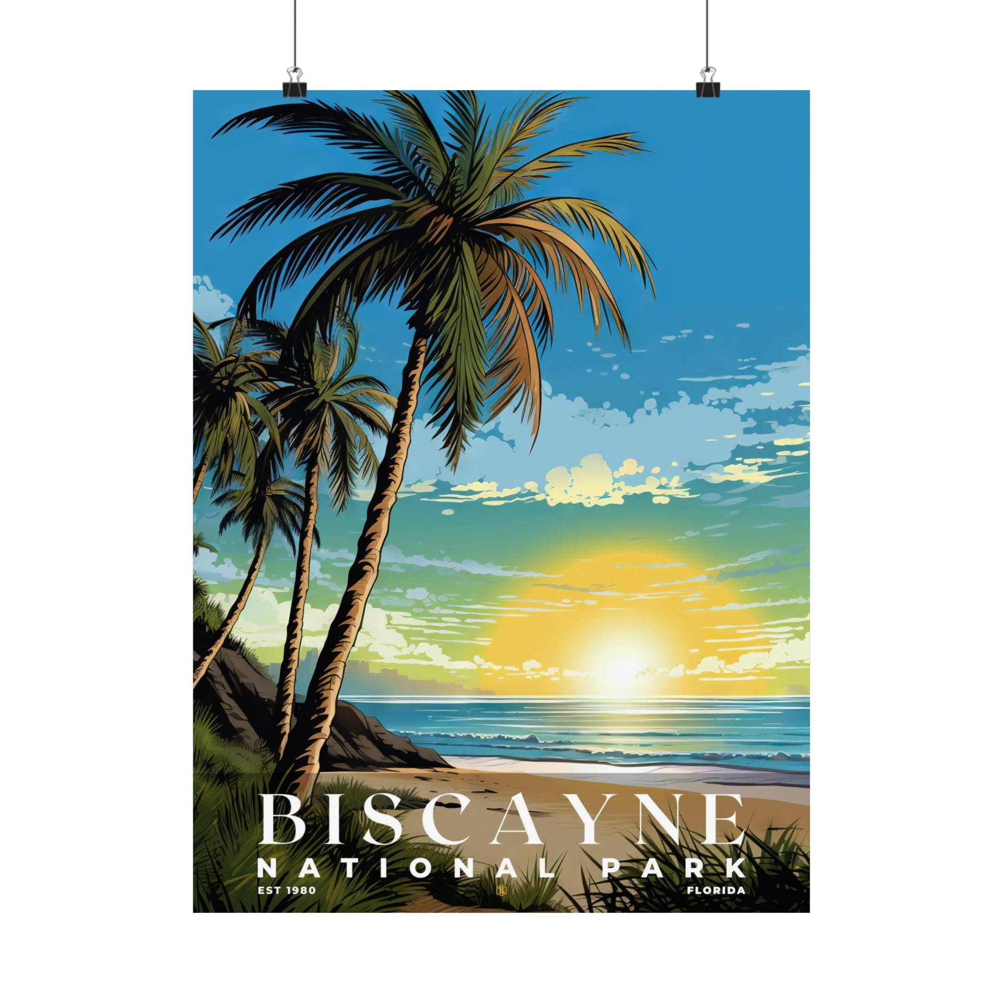 ELNEIT - Biscayne National Park Poster, Unframed Matte Paper, S07 ...