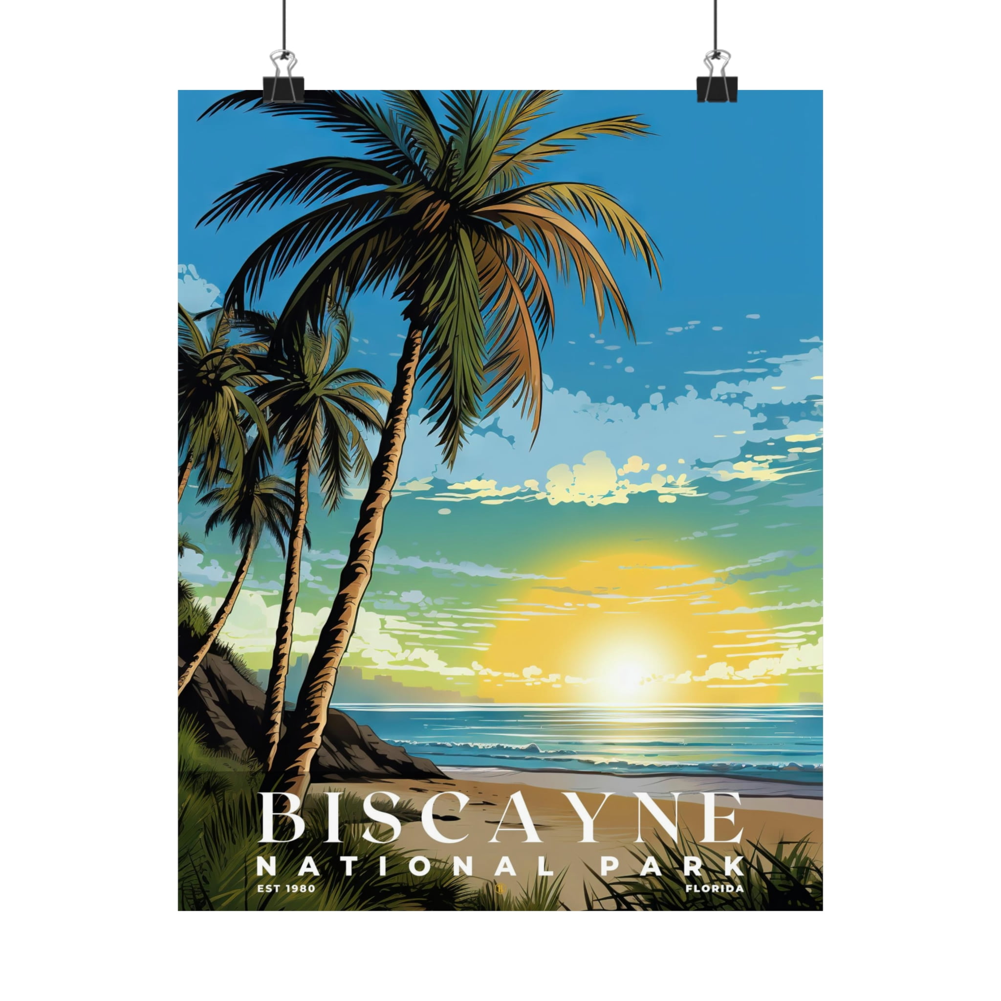 ELNEIT - Biscayne National Park Poster, Unframed Matte Paper, S07 ...